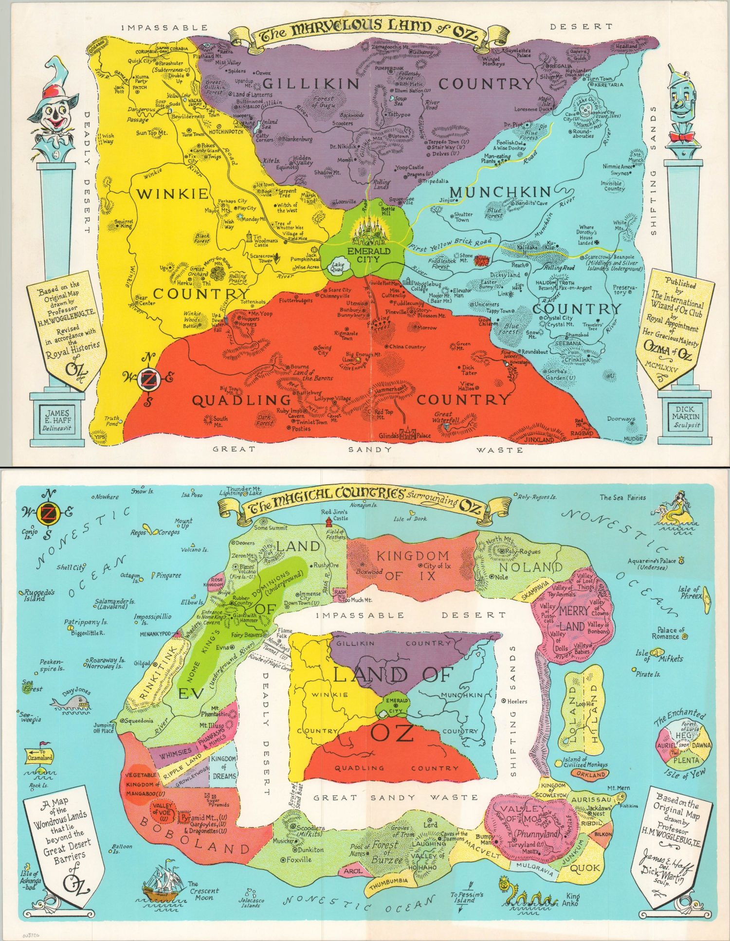 The Marvelous Land of Oz [and] The Magical Countries Surrounding Oz ...
