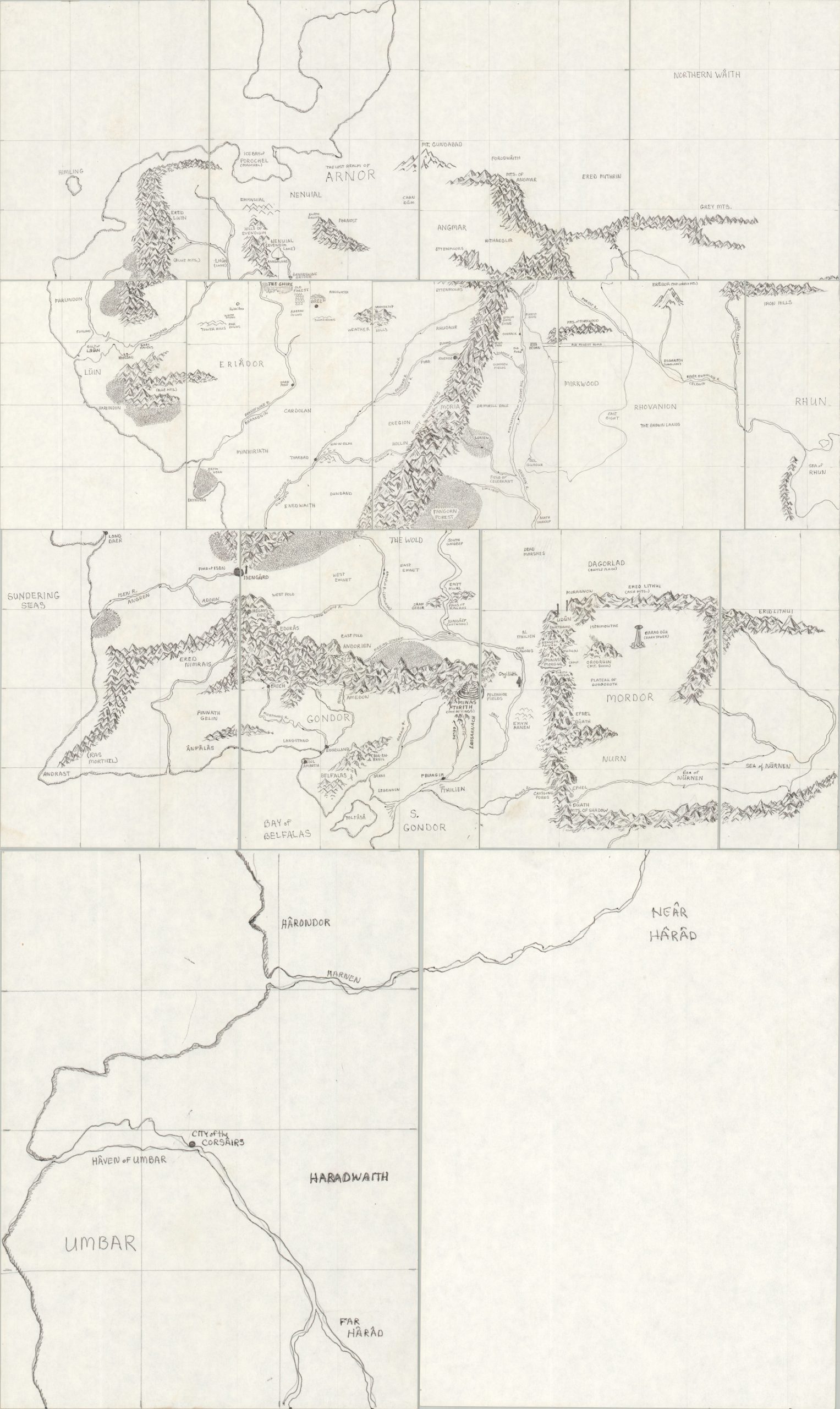 [Manuscript Map of Middle-Earth] - Curtis Wright Maps
