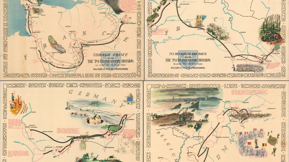 [Four Campaign Maps of the 79th Infantry Division] | Curtis Wright Maps