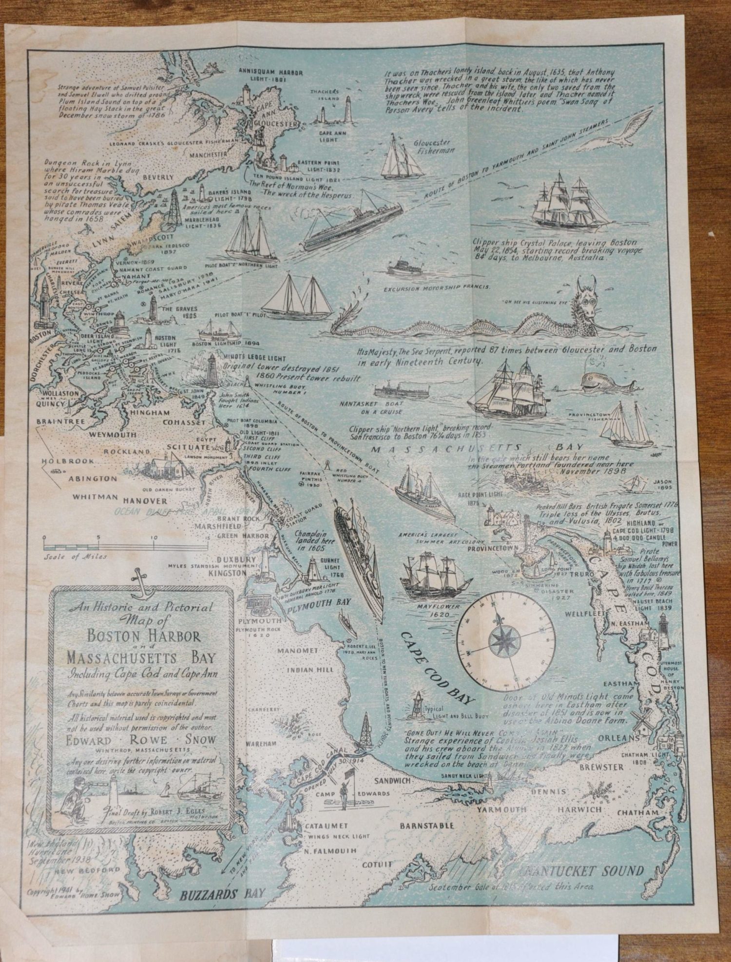 Sailing Down Boston Bay - Curtis Wright Maps