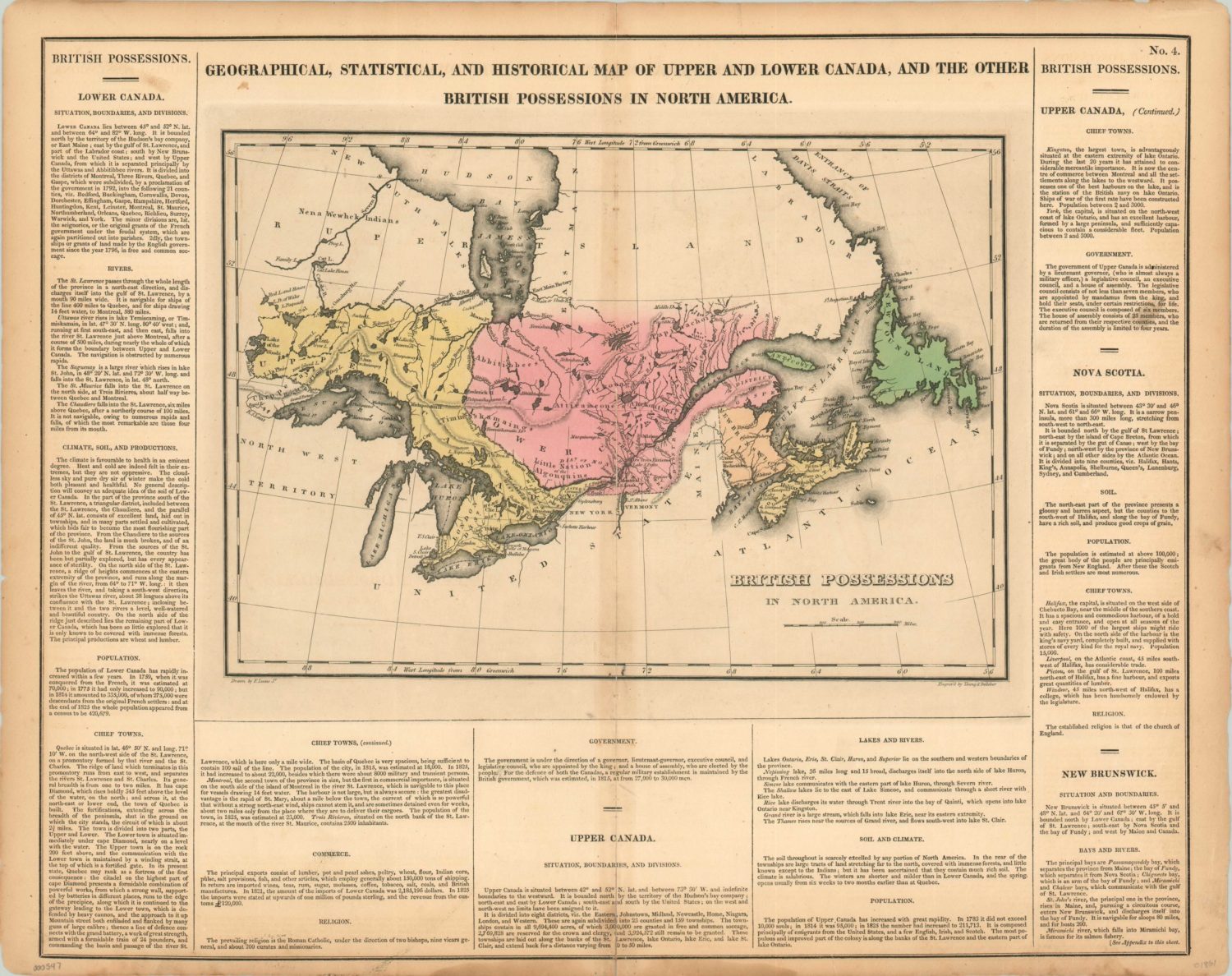 Geographical, Statistical and Historical Map of Upper and Lower Canada ...