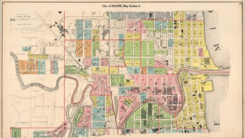 Map of the City of Racine | Curtis Wright Maps
