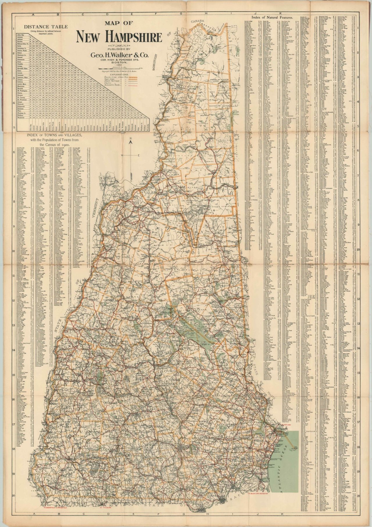 Map of New Hampshire - Curtis Wright Maps