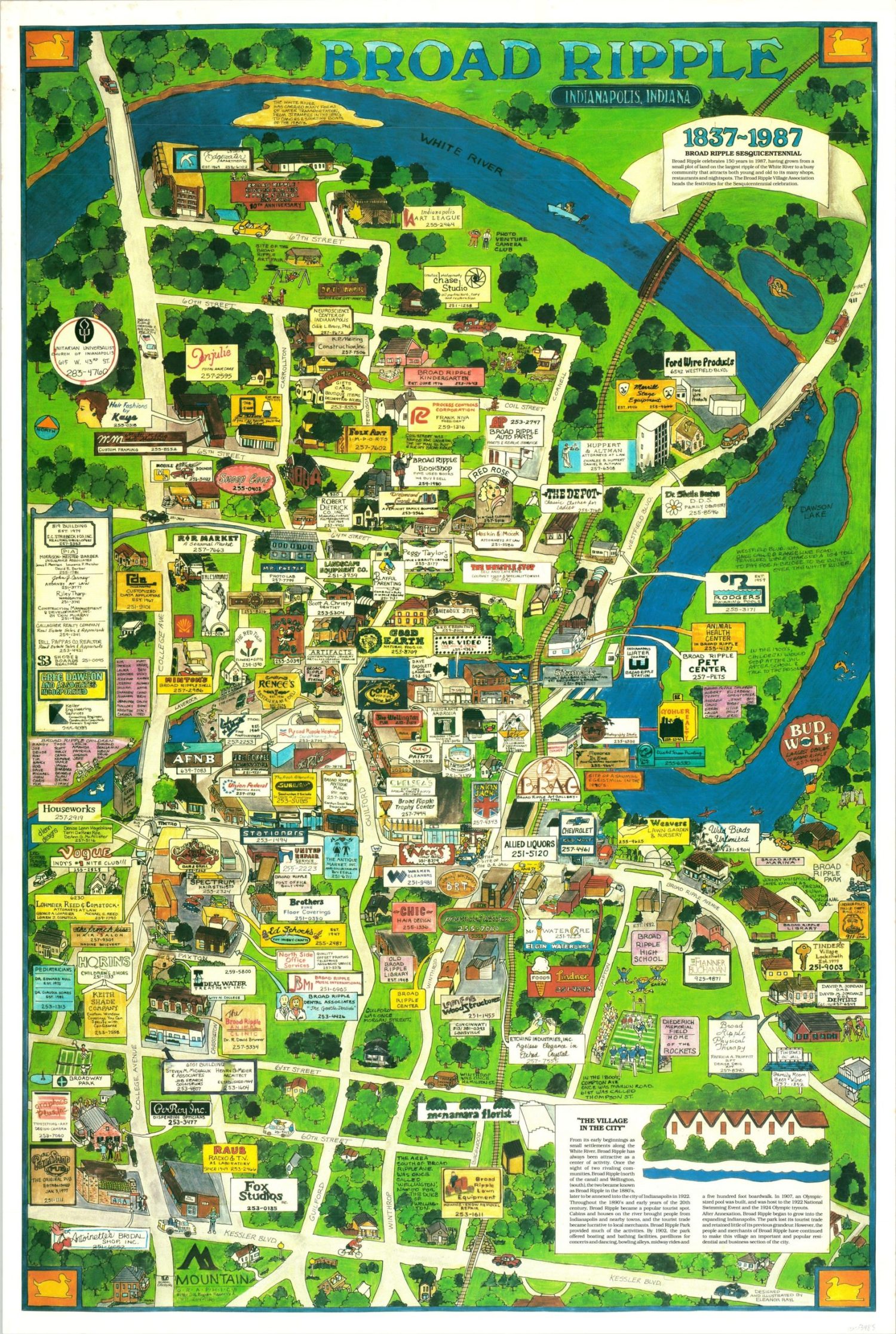 Broad Ripple Indianapolis Indiana - Curtis Wright Maps