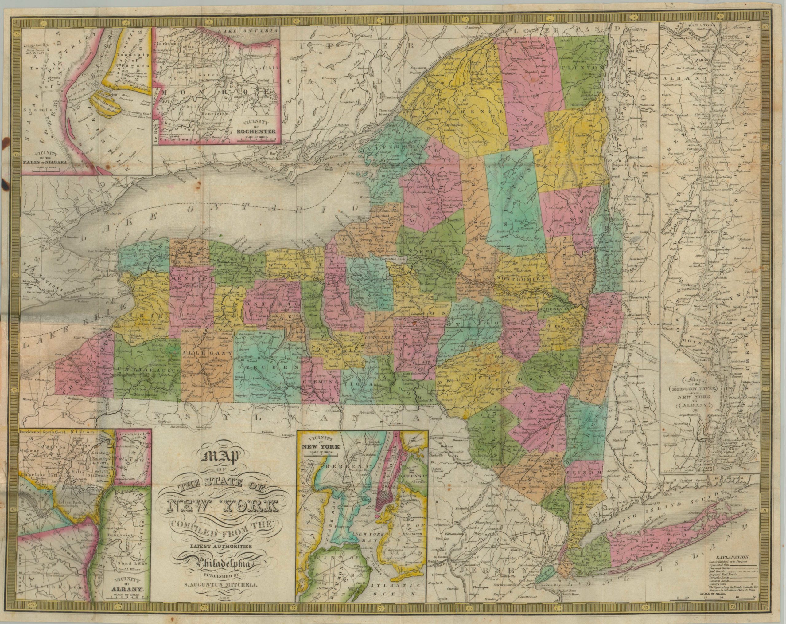 Map of the State of New York Compiled From the Latest Authorities ...