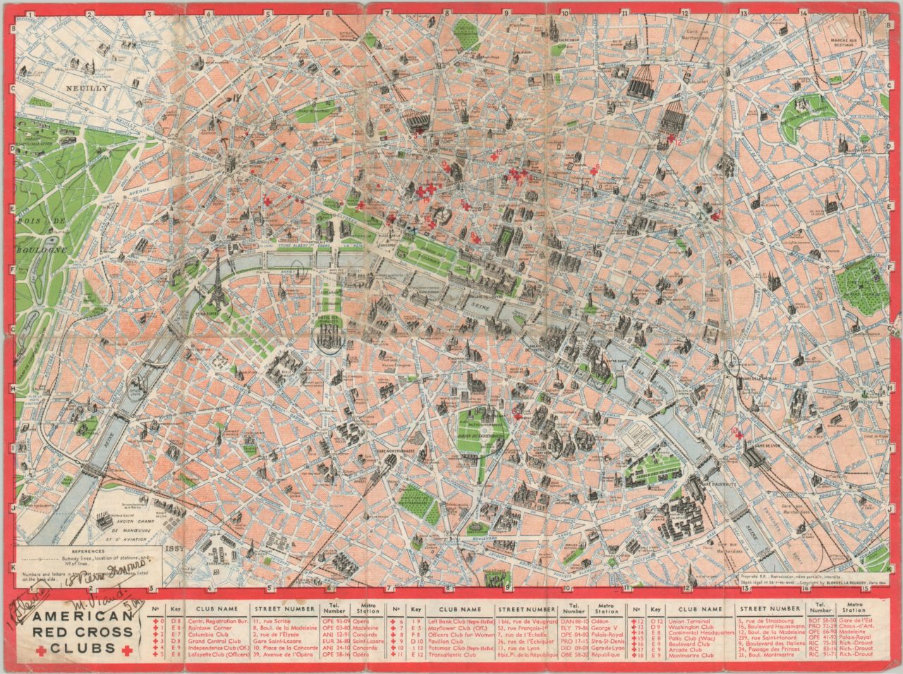 [Set of 11 Red Cross city maps] | Curtis Wright Maps