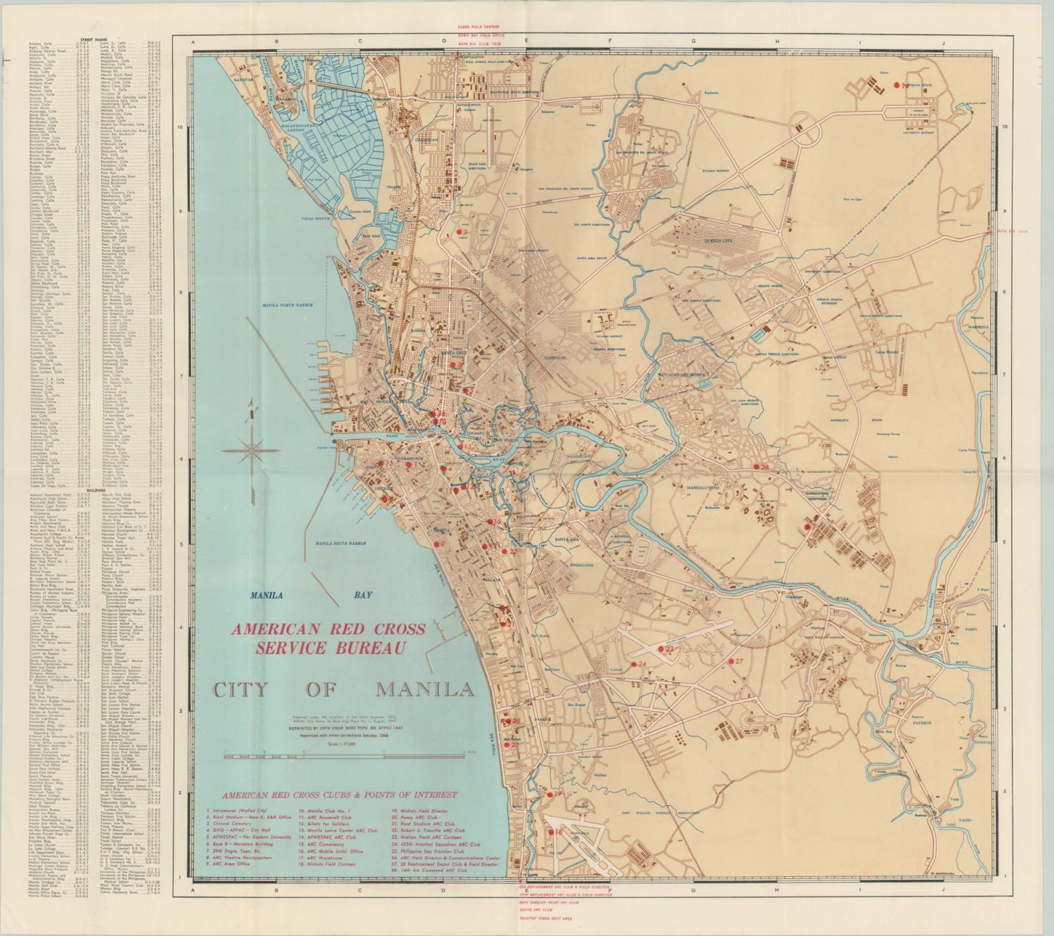 [Set of 11 Red Cross city maps] | Curtis Wright Maps