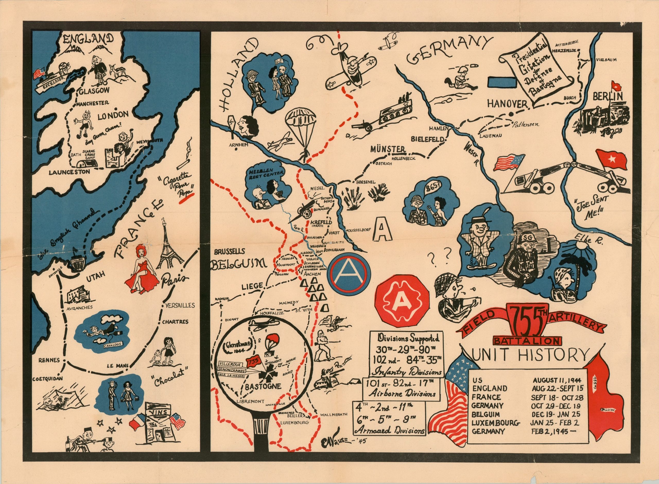 755th Field Artillery Battalion Unit History - Curtis Wright Maps
