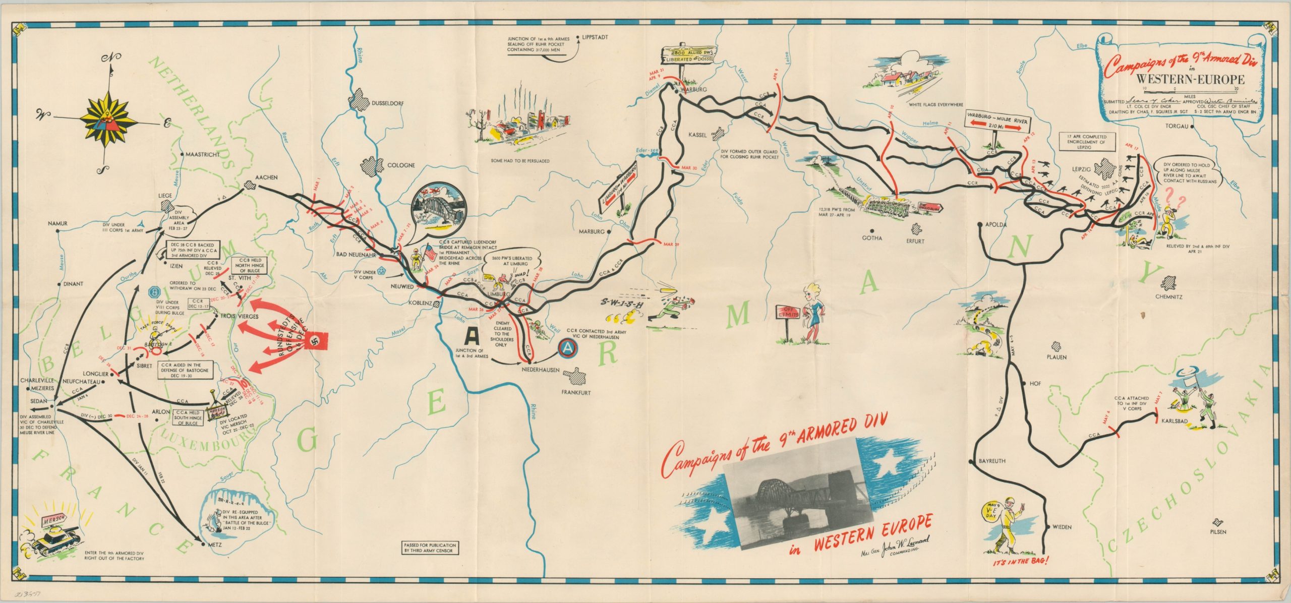 Campaigns of the 9th Armored Division in Western Europe - Curtis Wright ...