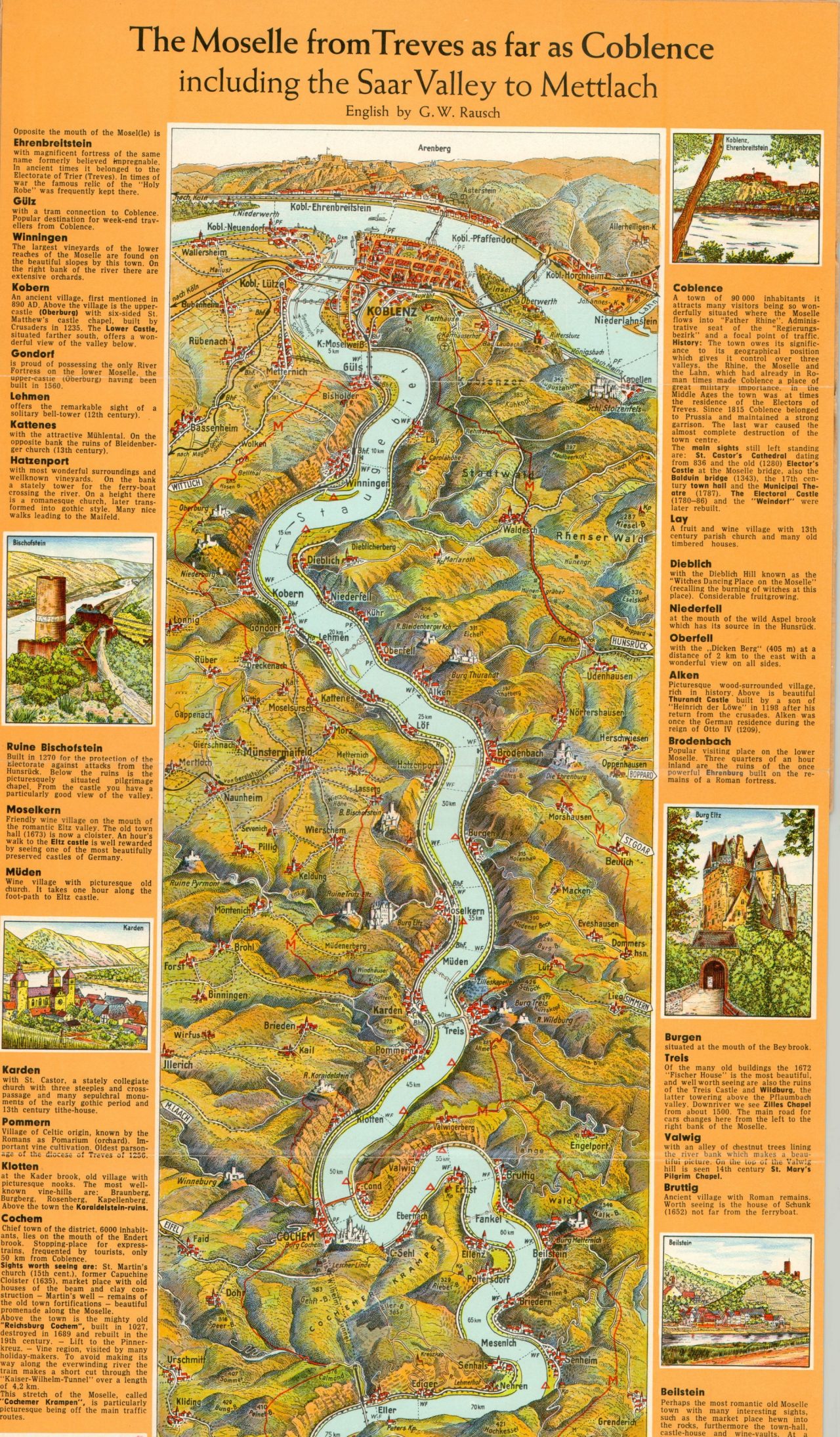 The Moselle Panorama and Guide | Curtis Wright Maps