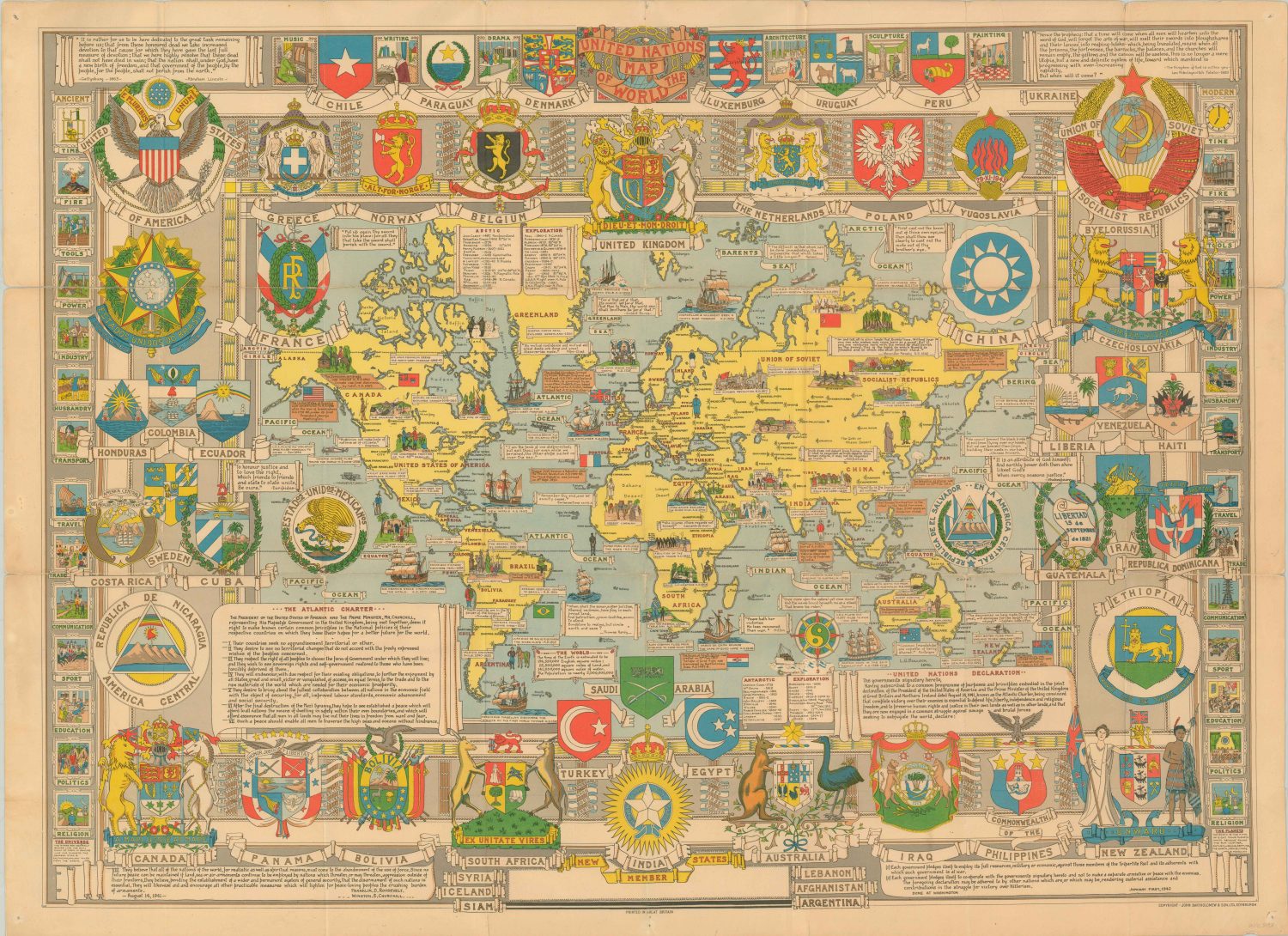 United Nations Map of the World | Curtis Wright Maps