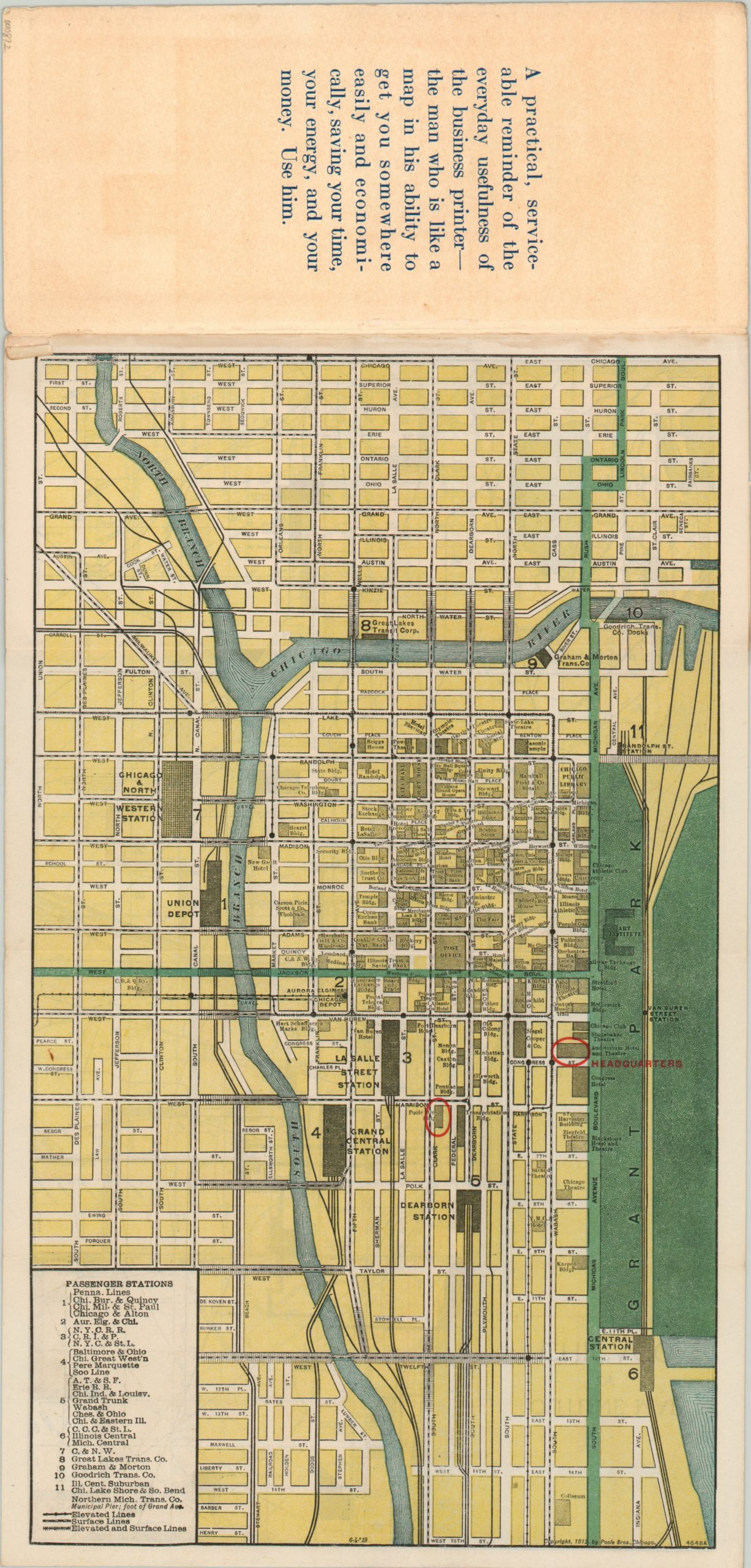 Outline Map of Chicago - Curtis Wright Maps