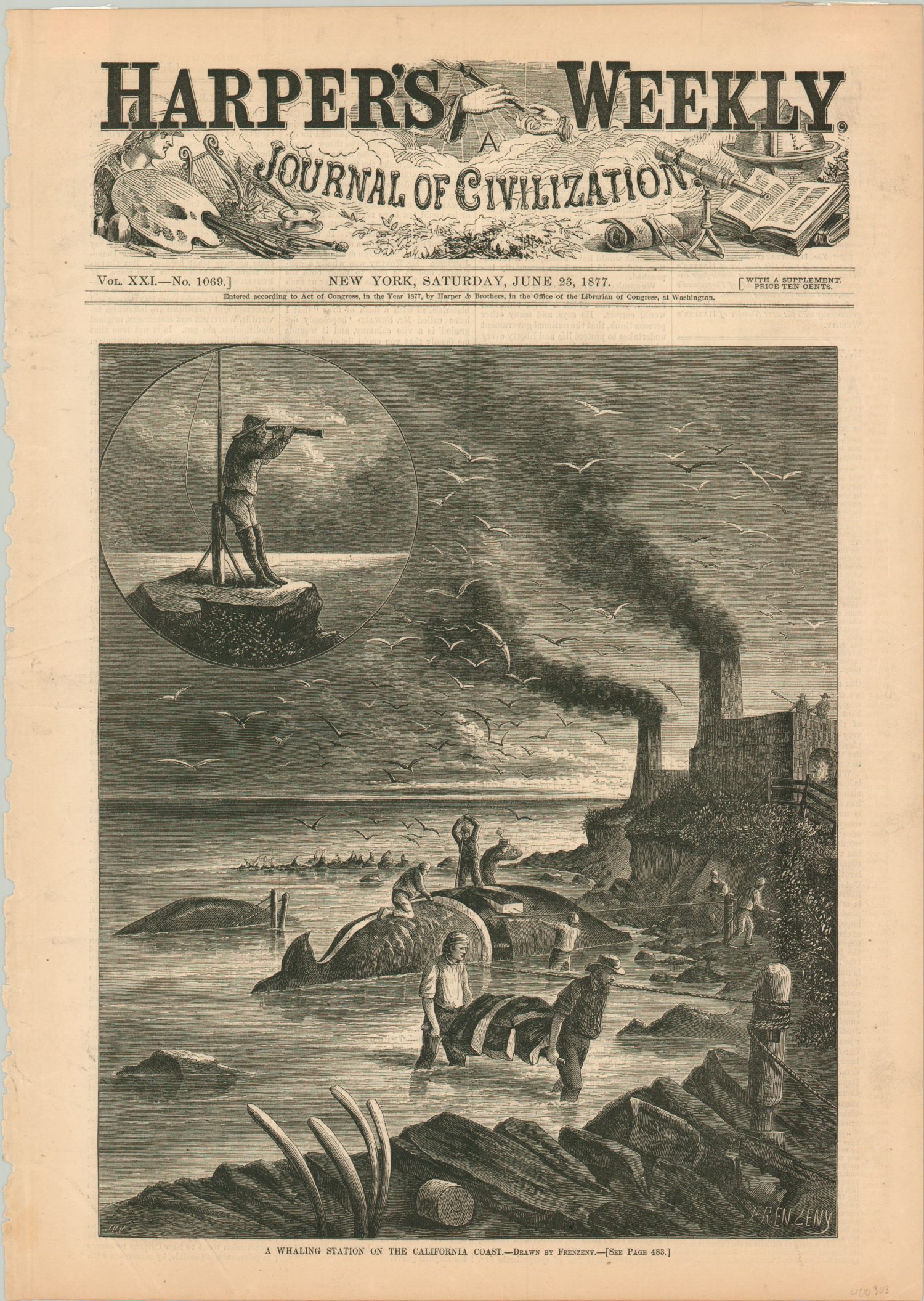 A Whaling Station on the California Coast | Curtis Wright Maps