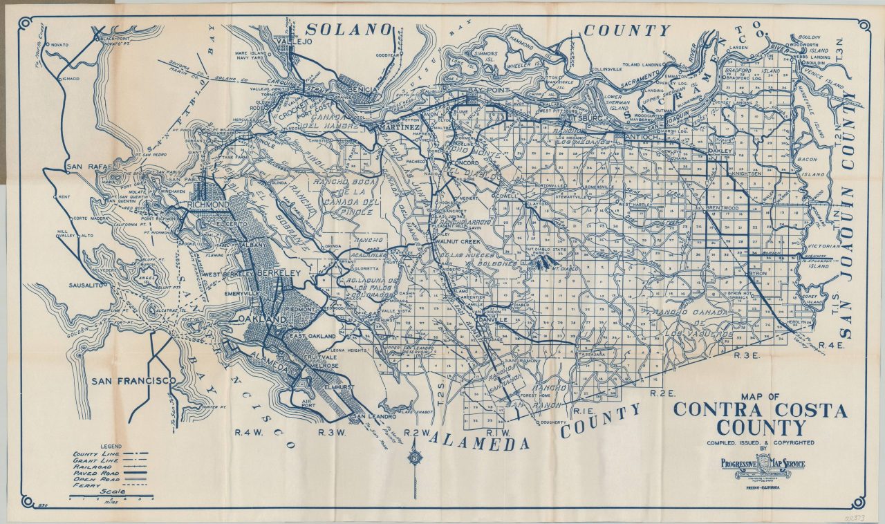 Map of Contra Costa County - Curtis Wright Maps