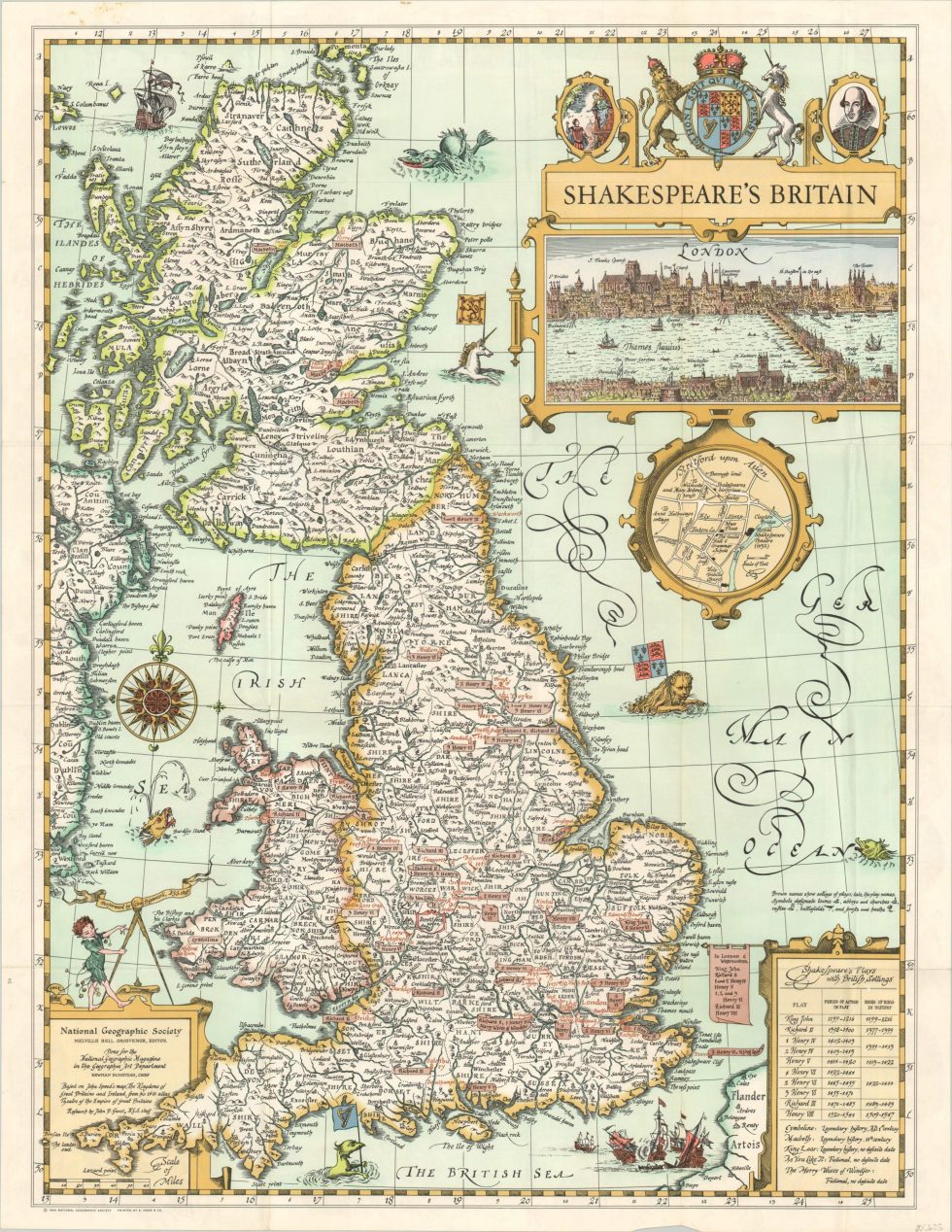 Shakespeare's Britain - Curtis Wright Maps