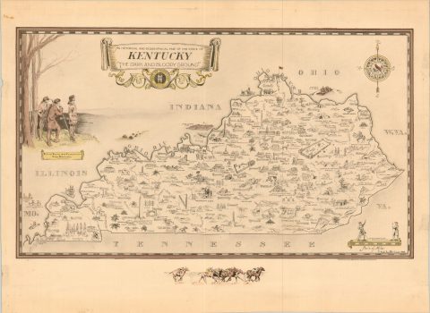 An Historical and Geographical Map of the State of Kentucky. “The Dark ...