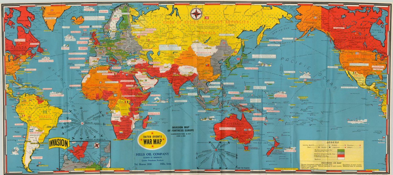 Dated Events War Map – 18th edition | Curtis Wright Maps