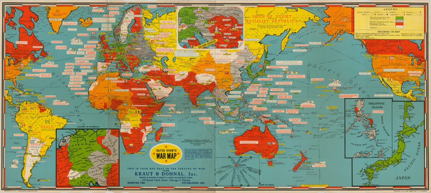 Dated Events War Map – 24th edition | Curtis Wright Maps