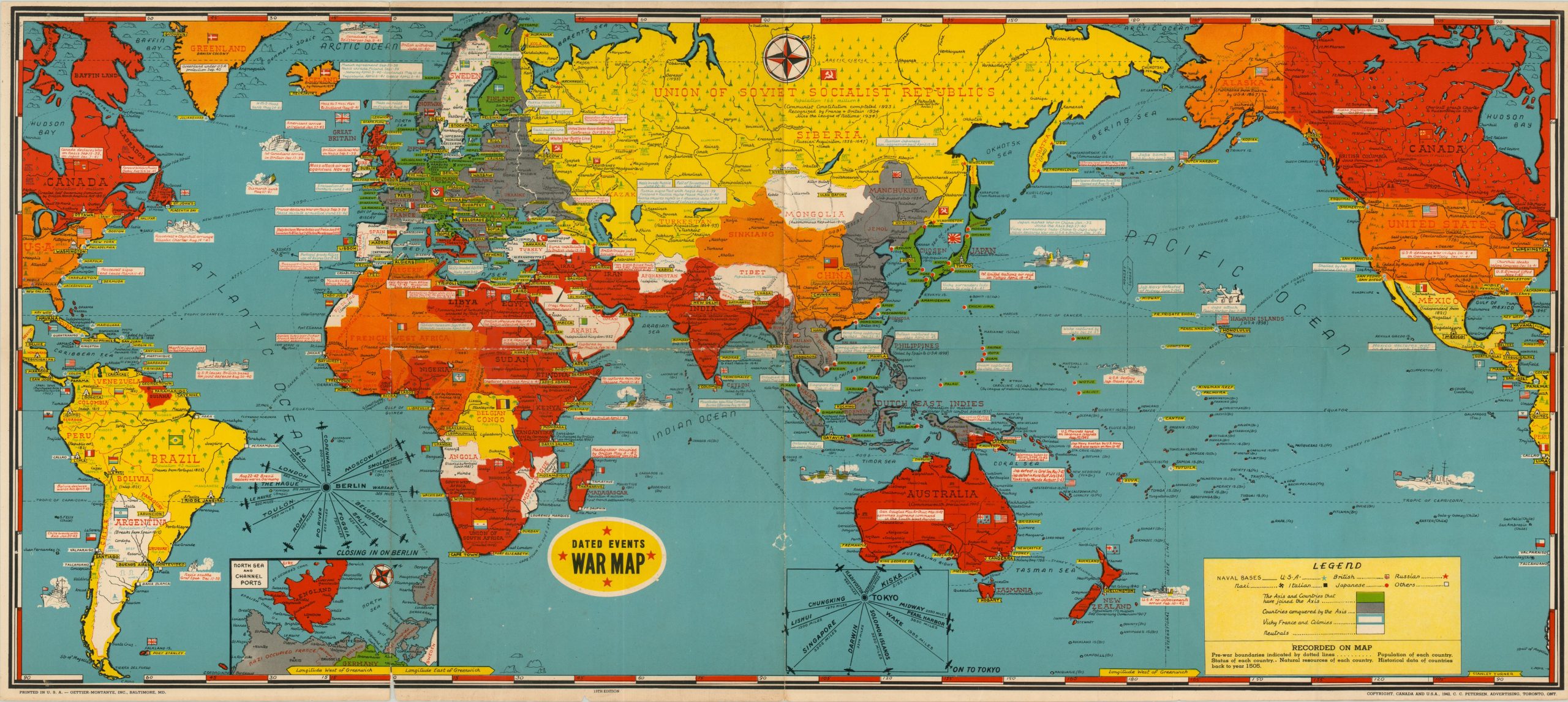 Dated Events War Map | Curtis Wright Maps