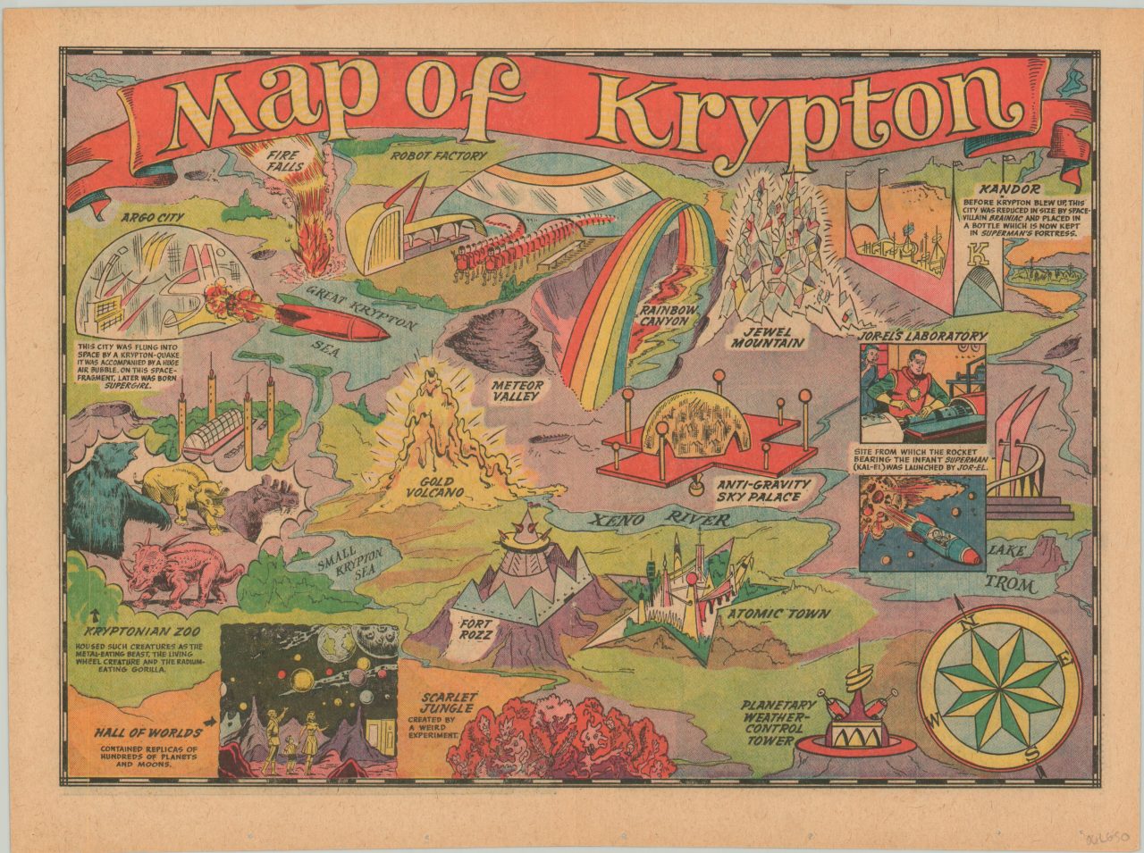 Map of Krypton | Curtis Wright Maps