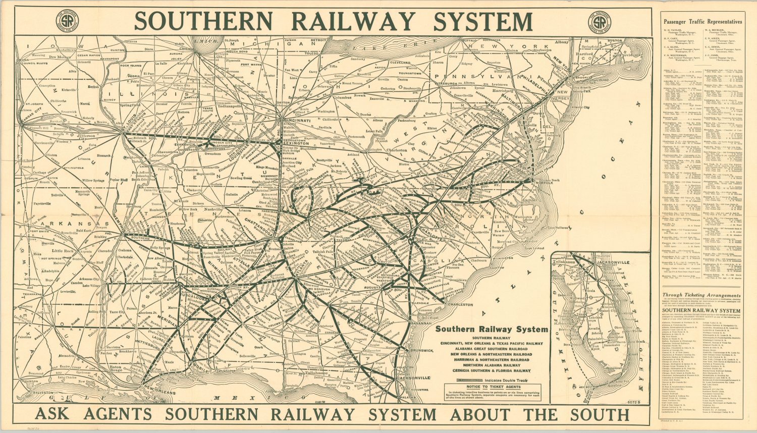 Southern Railway System - Curtis Wright Maps