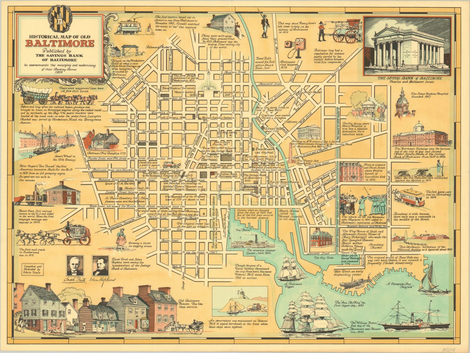 Historical Map of Old Baltimore | Curtis Wright Maps