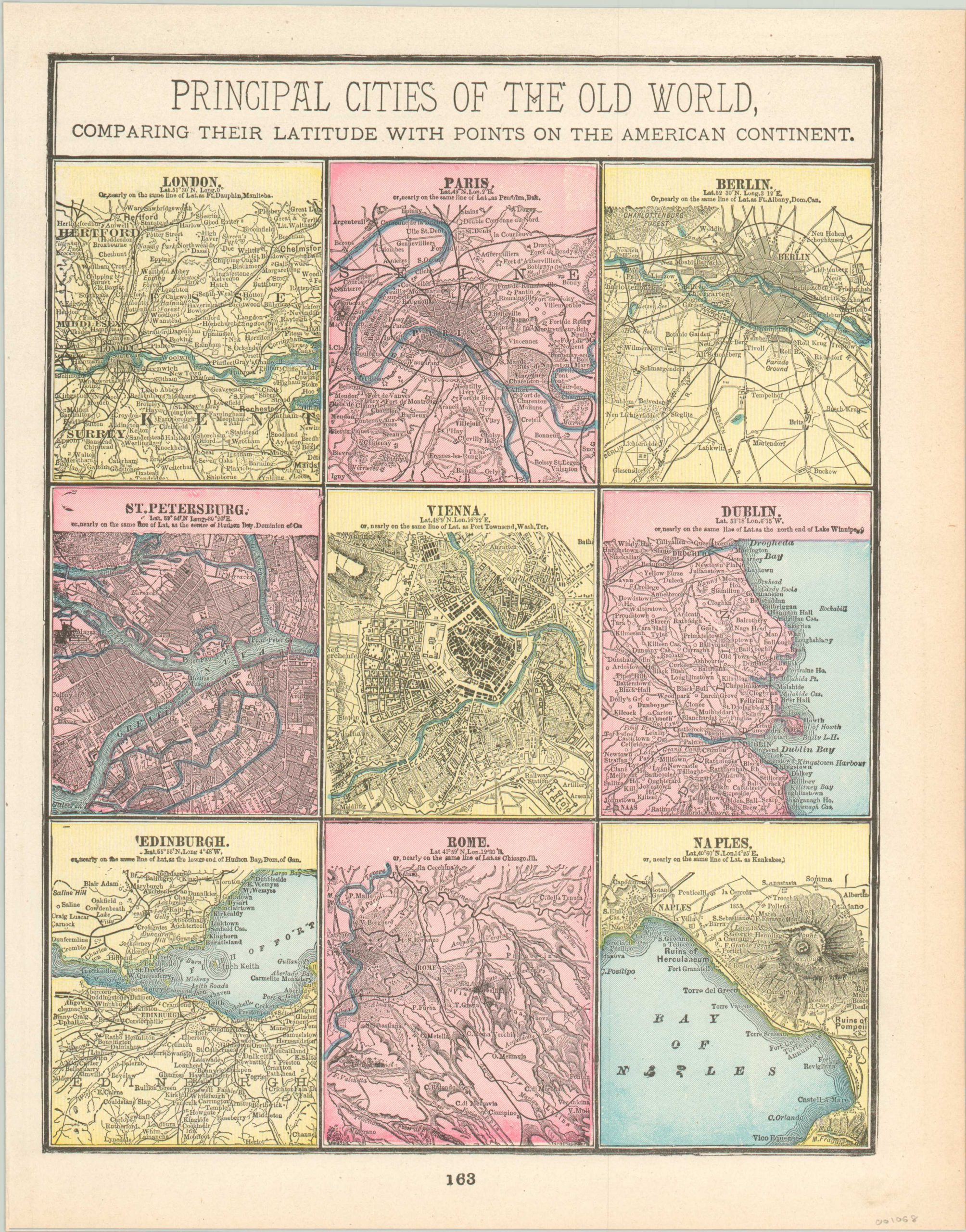 Principal Cities of the Old World, Comparing their Latitude with Points ...