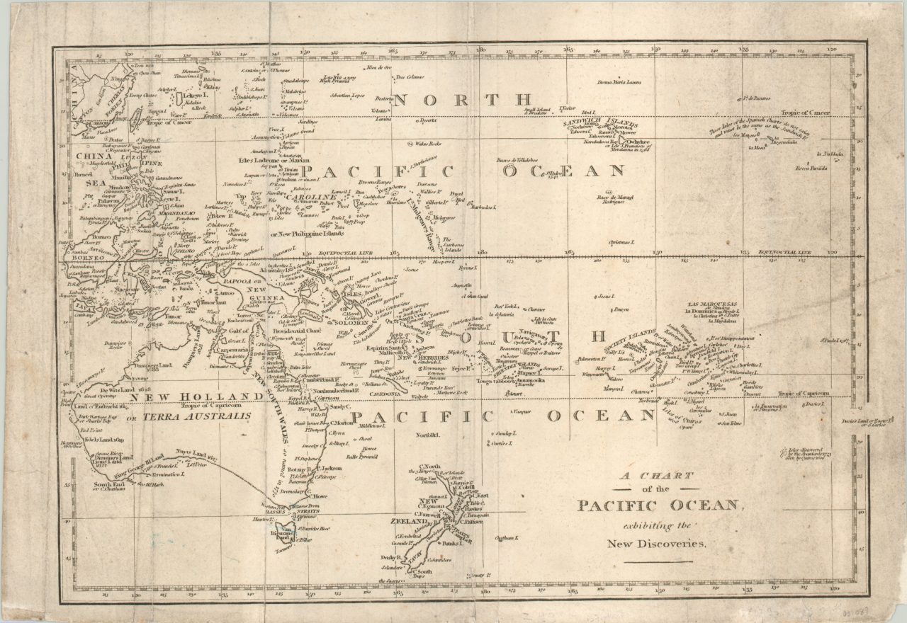 A Chart of the Pacific Ocean Exhibiting the New Discoveries. | Curtis ...