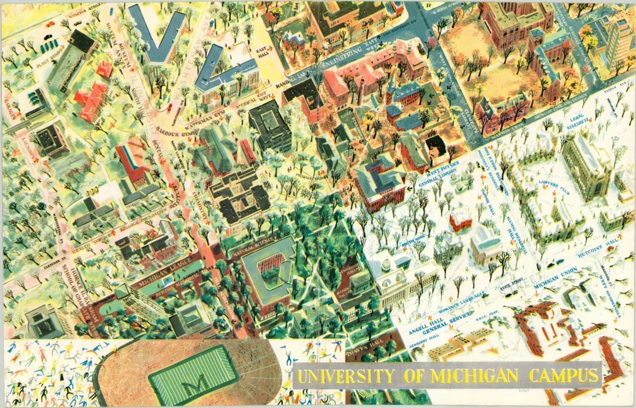 University of Michigan Campus | Curtis Wright Maps