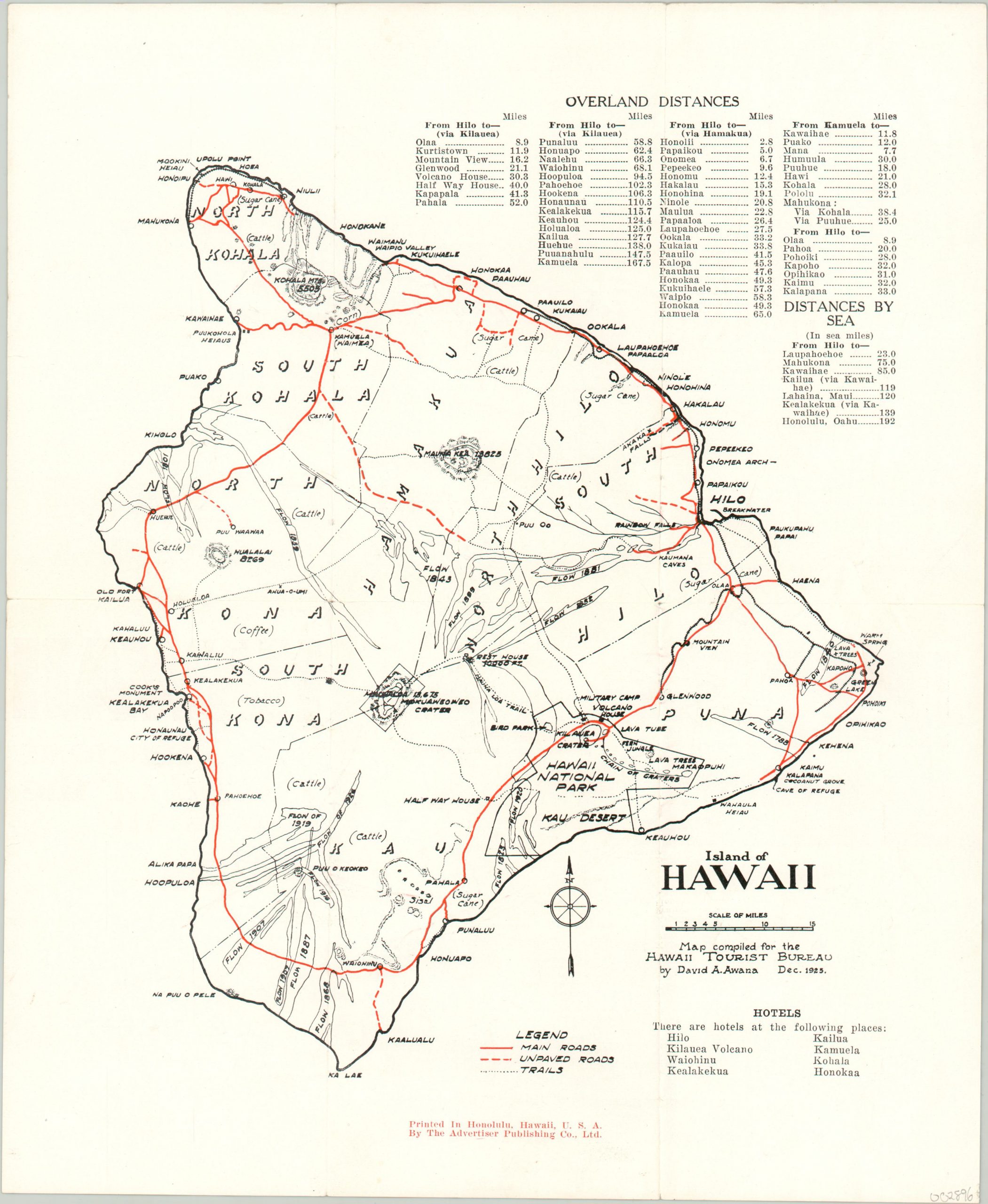Island of Hawaii - Curtis Wright Maps