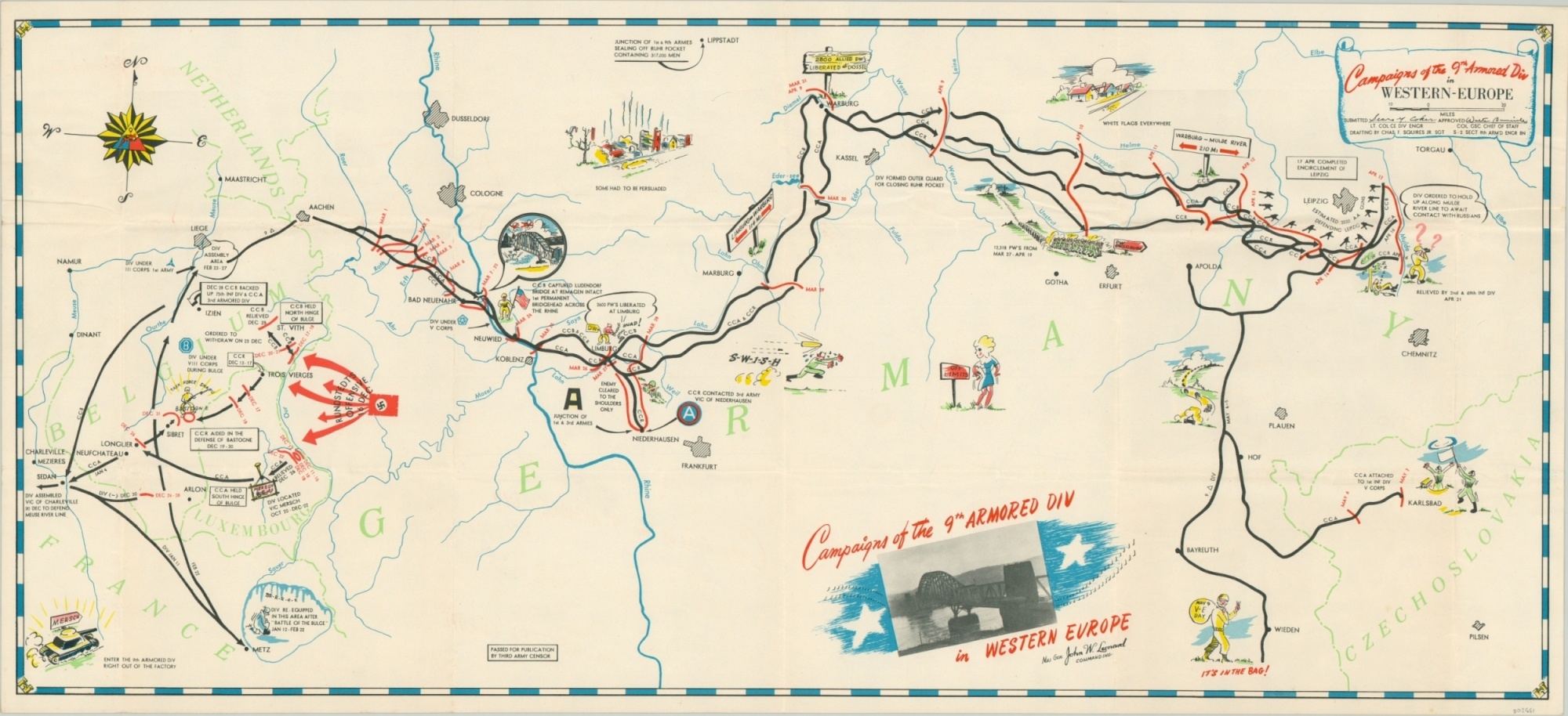 Campaigns of the 9th Armored Division in Western Europe - Curtis Wright ...