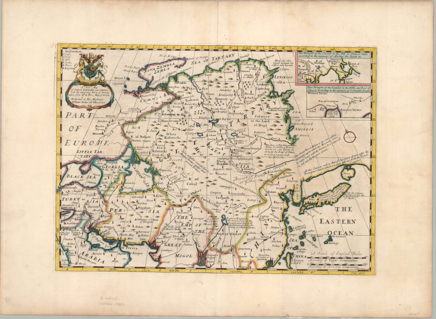 A New Map of Great Tartary and China with the adjoining parts of Asia ...