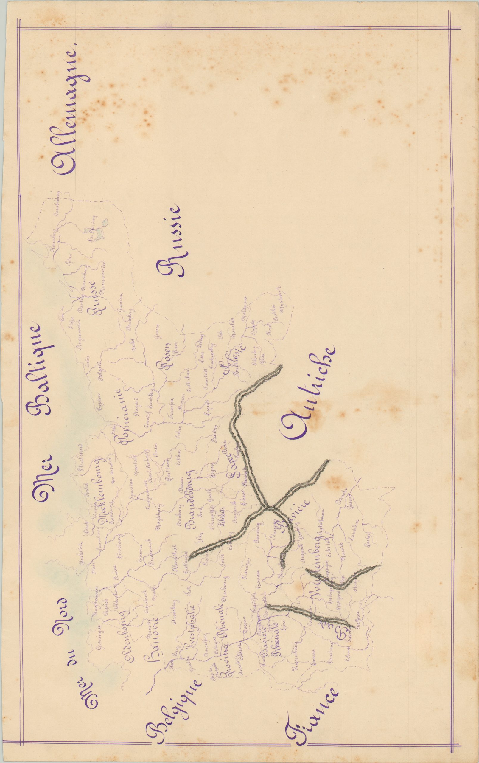 [Set of six double sided manuscript maps] - Curtis Wright Maps