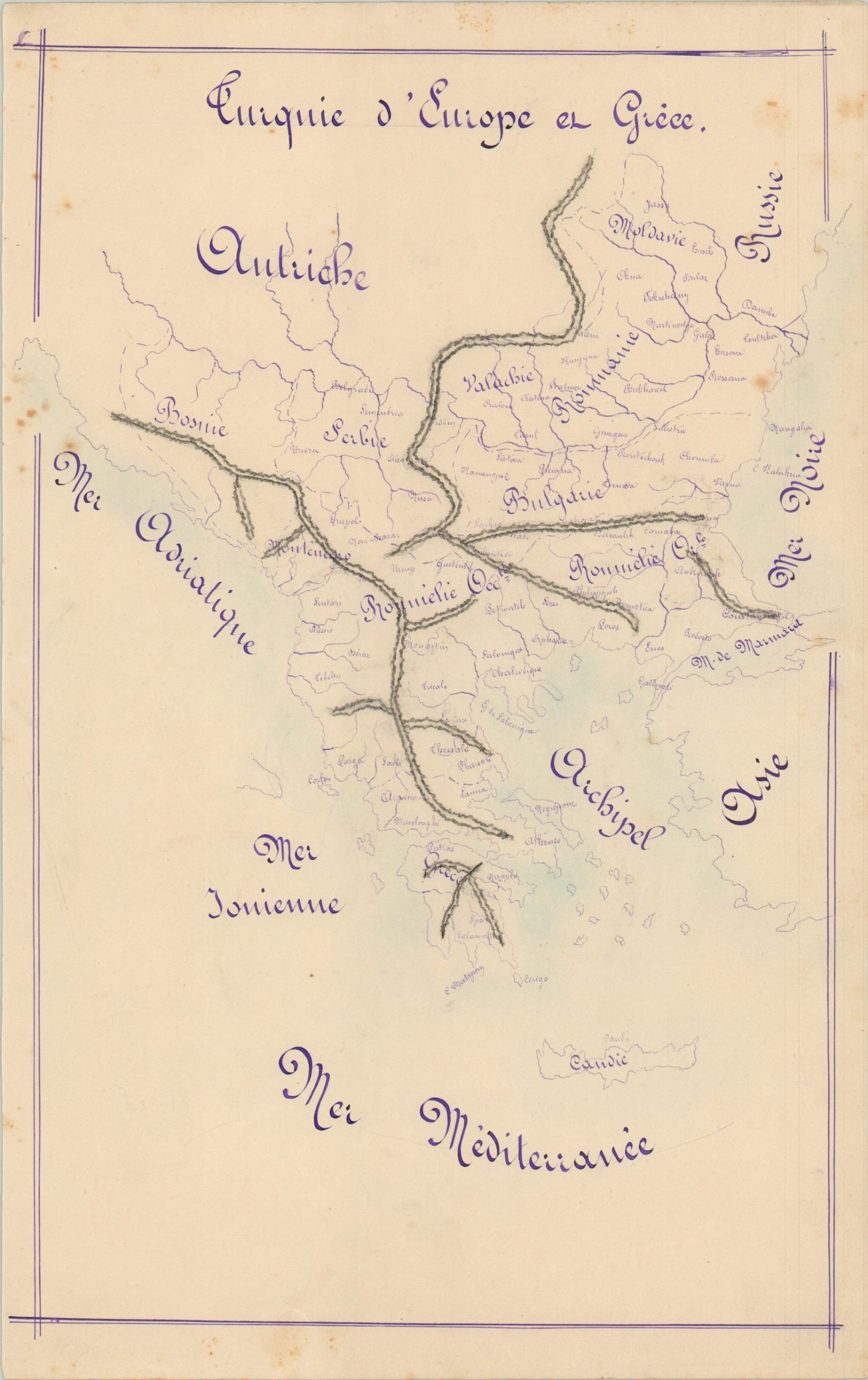 [Set of six double sided manuscript maps] - Curtis Wright Maps