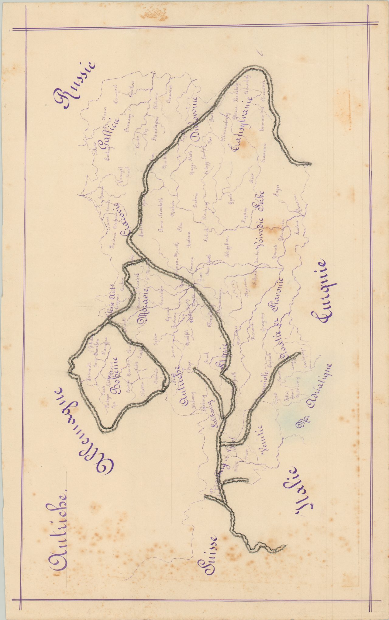 [Set of six double sided manuscript maps] | Curtis Wright Maps