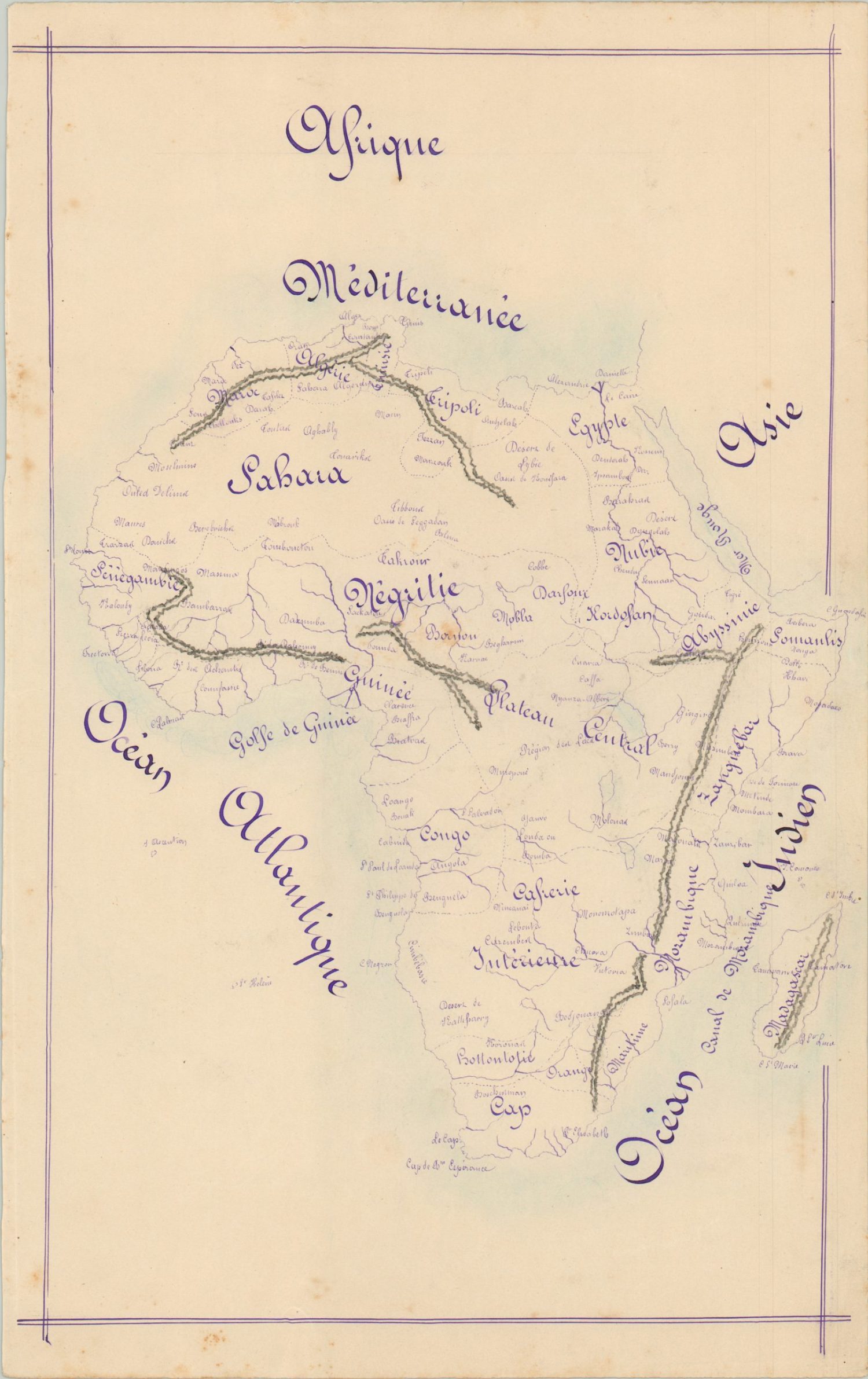 [Set of six double sided manuscript maps] - Curtis Wright Maps