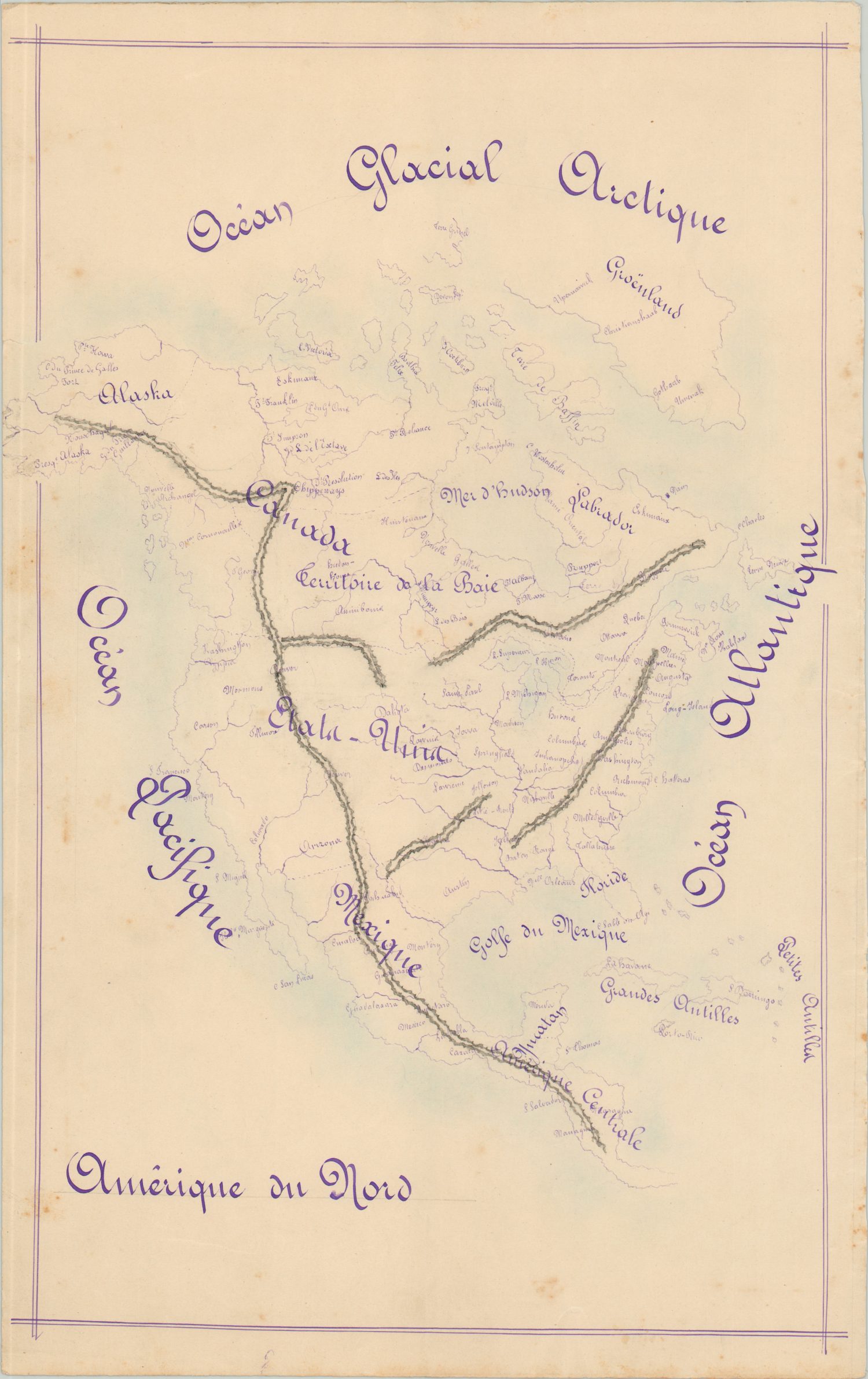 [Set of six double sided manuscript maps] | Curtis Wright Maps