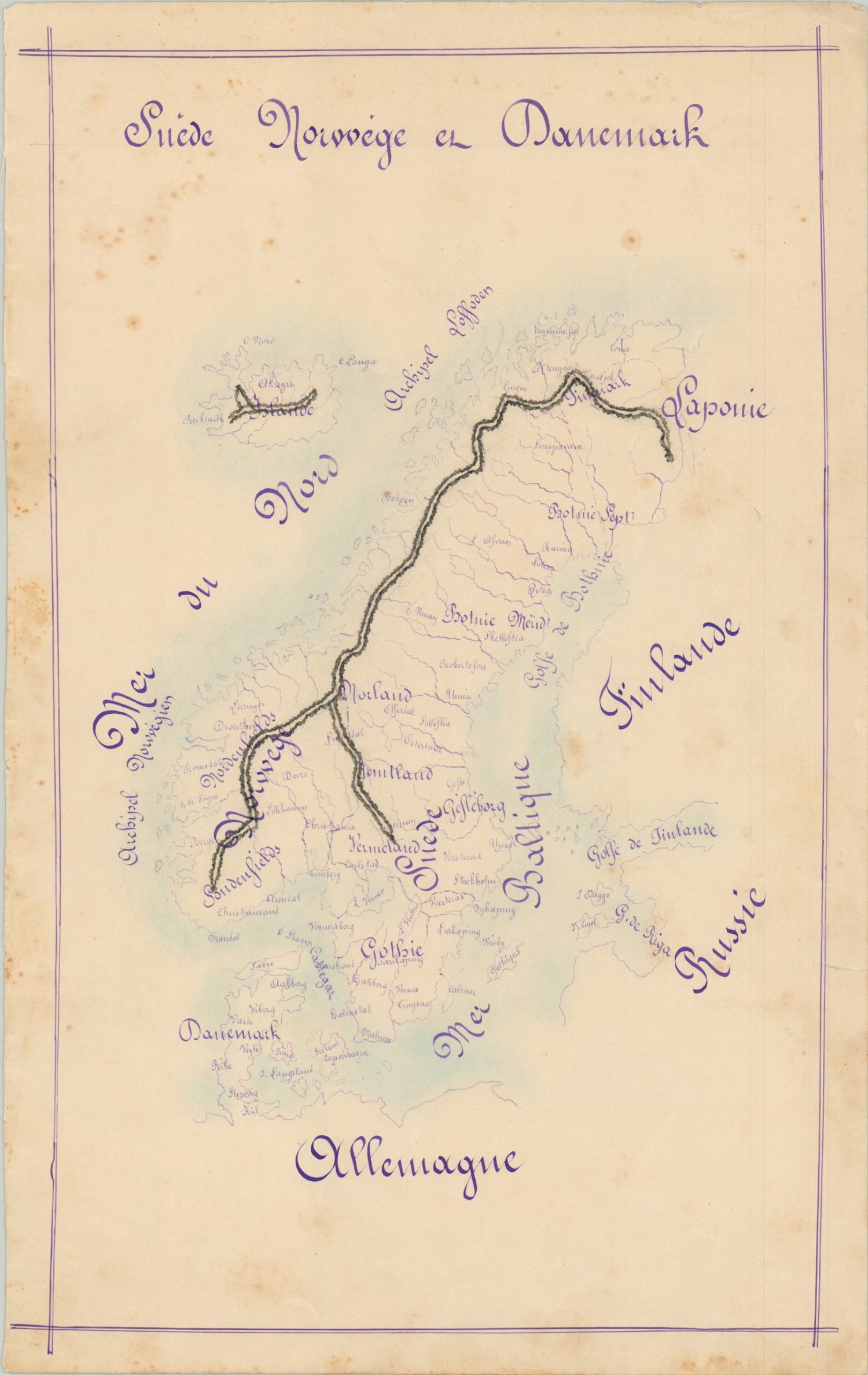 [Set of six double sided manuscript maps] - Curtis Wright Maps