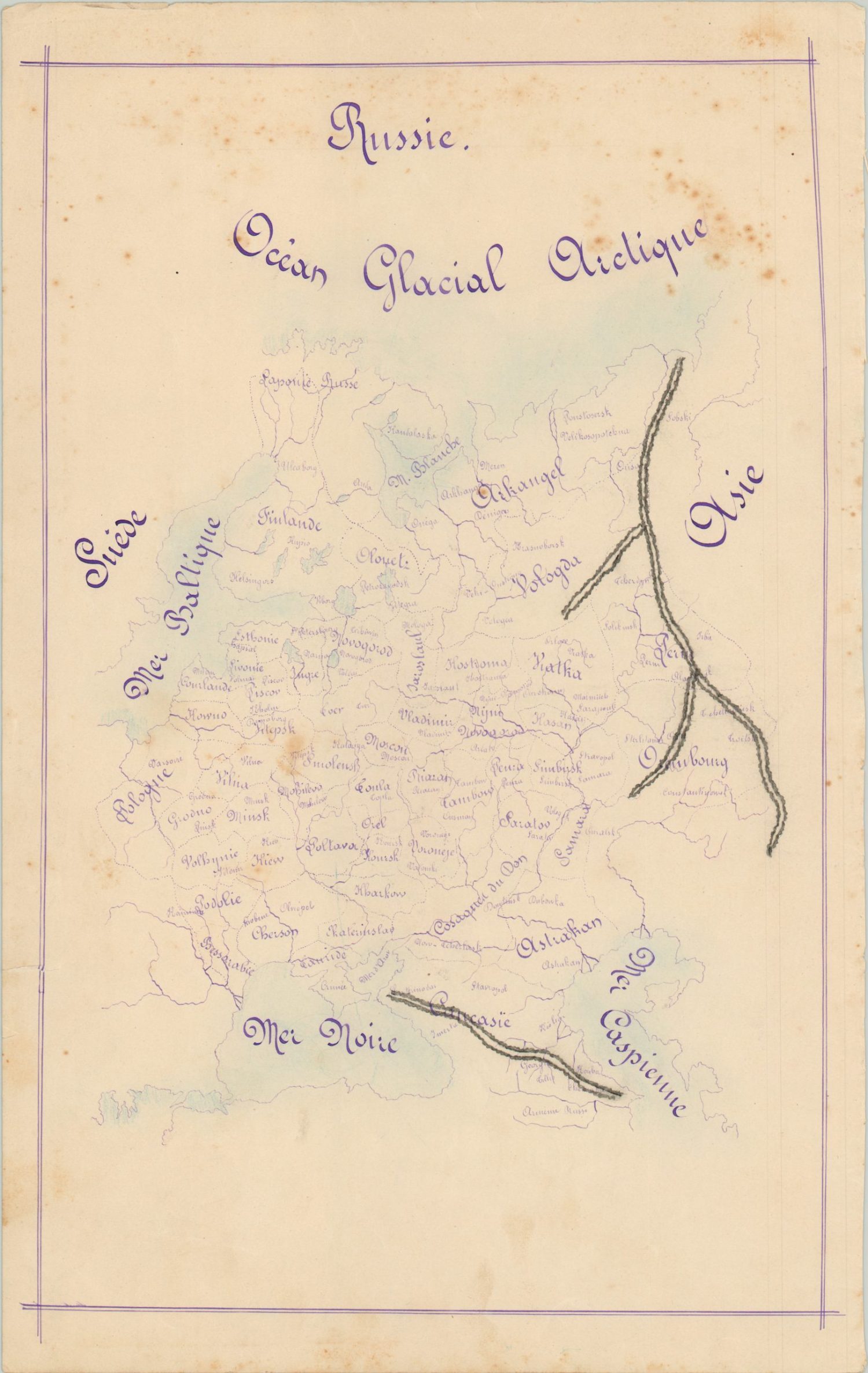 [Set of six double sided manuscript maps] - Curtis Wright Maps