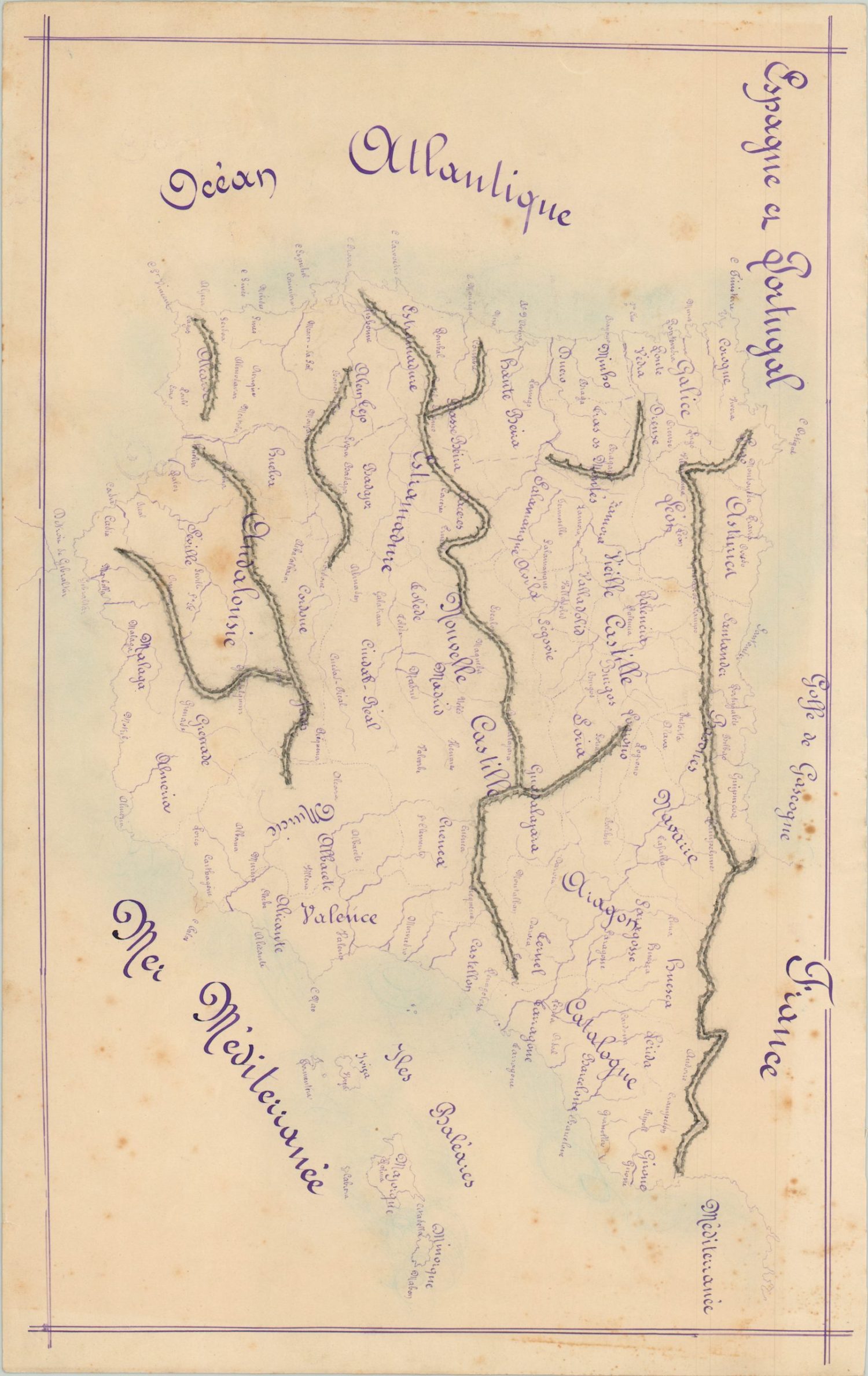 [Set of six double sided manuscript maps] - Curtis Wright Maps