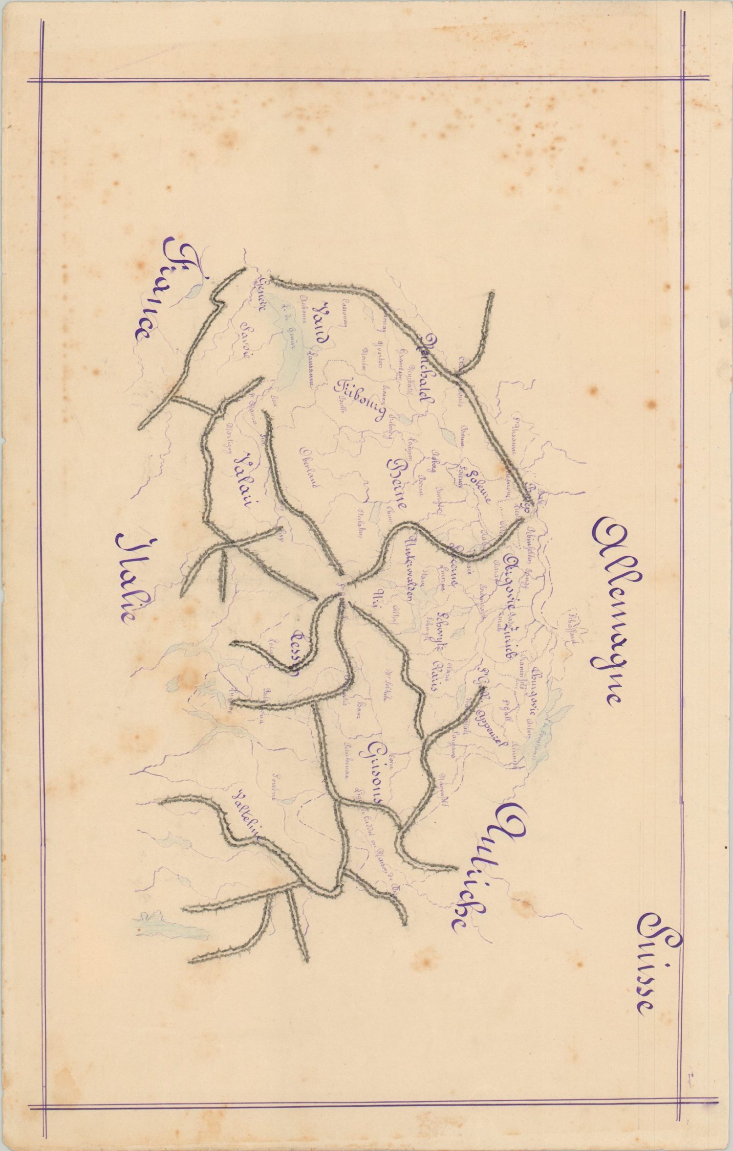 [Set of six double sided manuscript maps] - Curtis Wright Maps