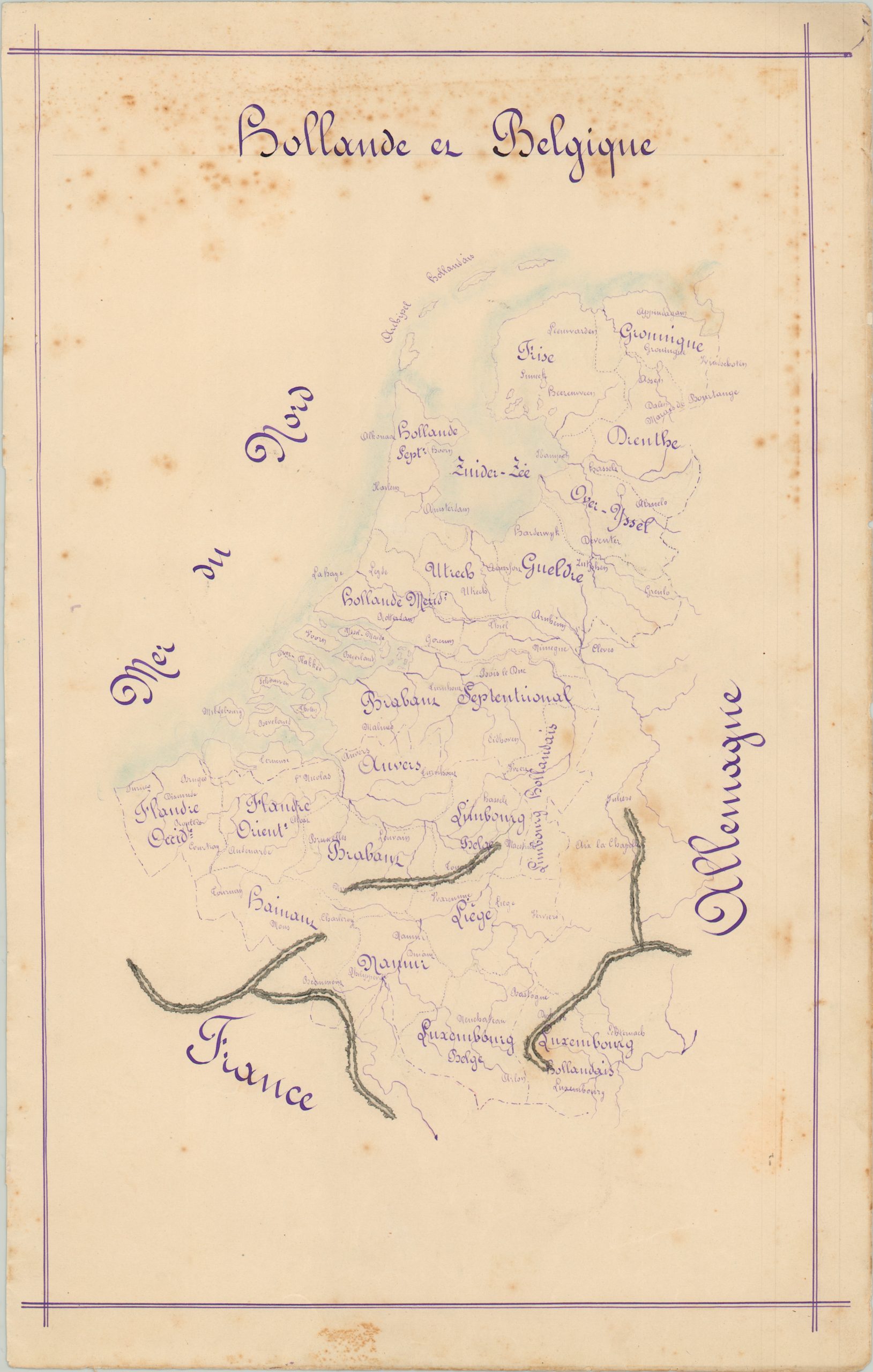 [Set of six double sided manuscript maps] - Curtis Wright Maps