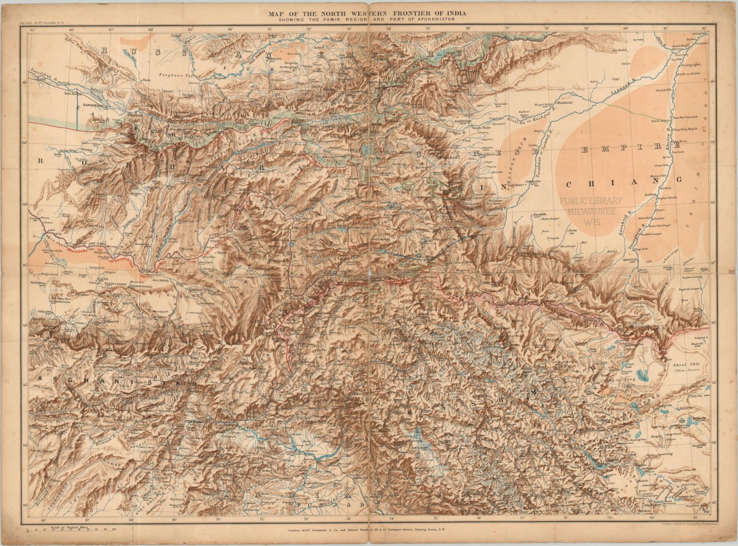 Map of the North Western Frontier of India | Curtis Wright Maps