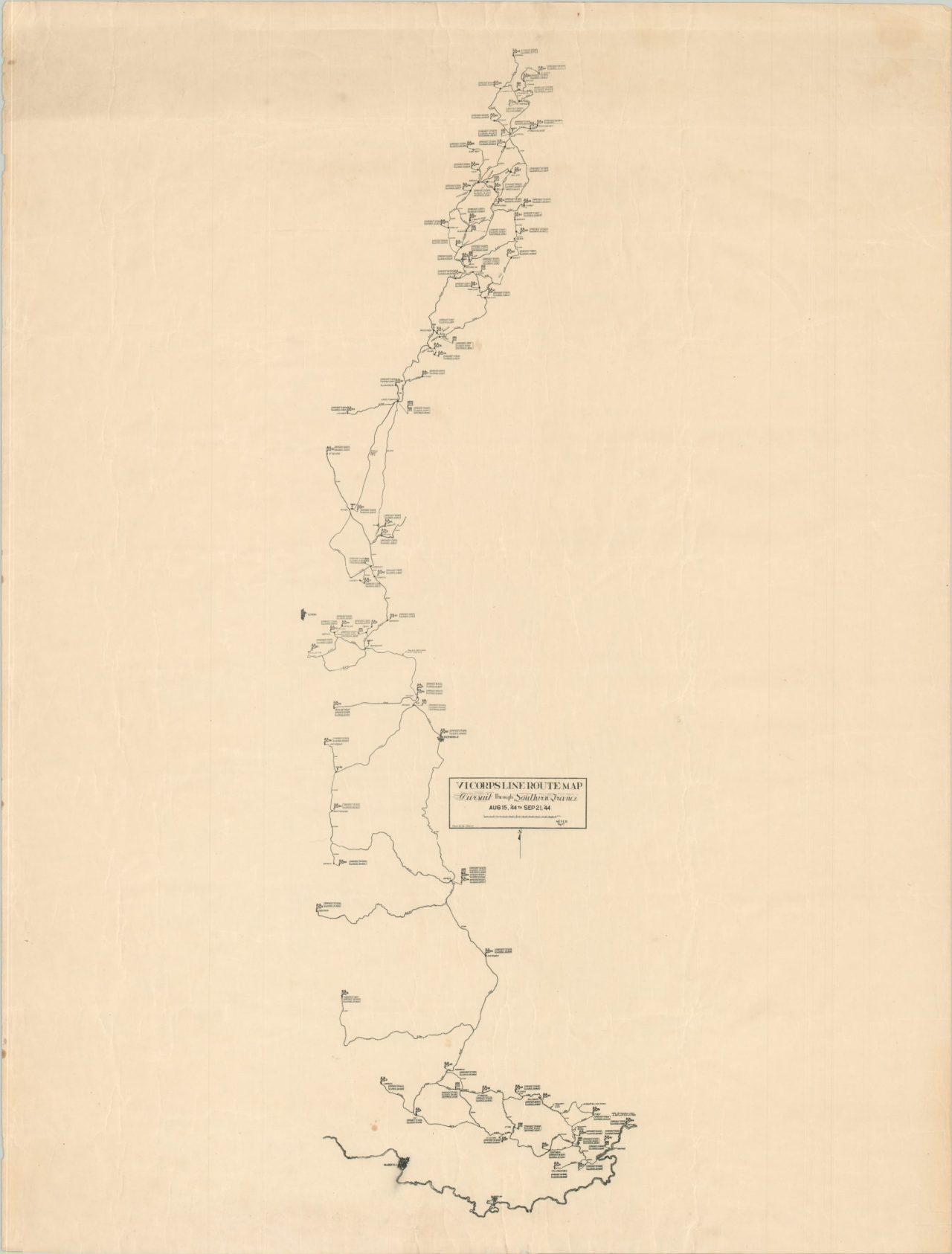 [Set of five maps showing the VI Corps Route during WWII] - Curtis ...