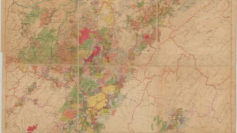 [Group of four large maps showing areas in the Pittsburgh Coal Seam ...