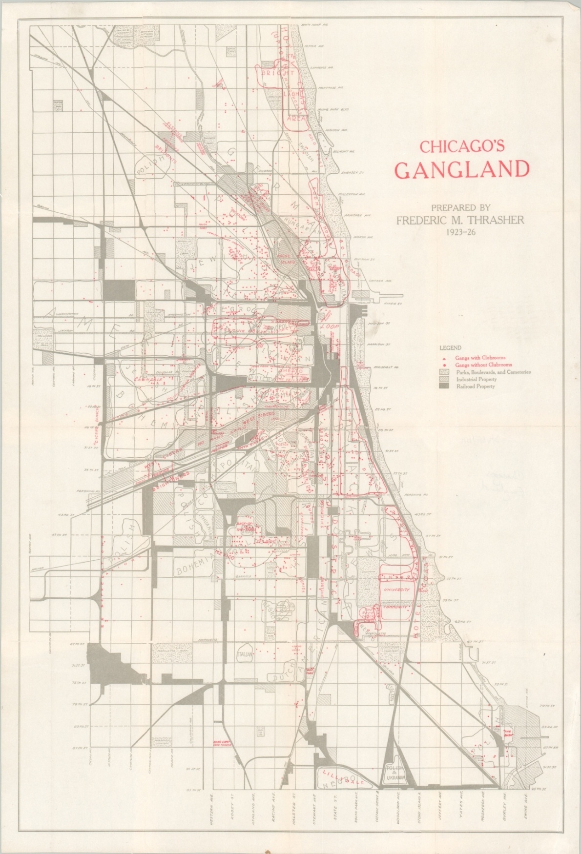 Chicago's Gangland - Curtis Wright Maps