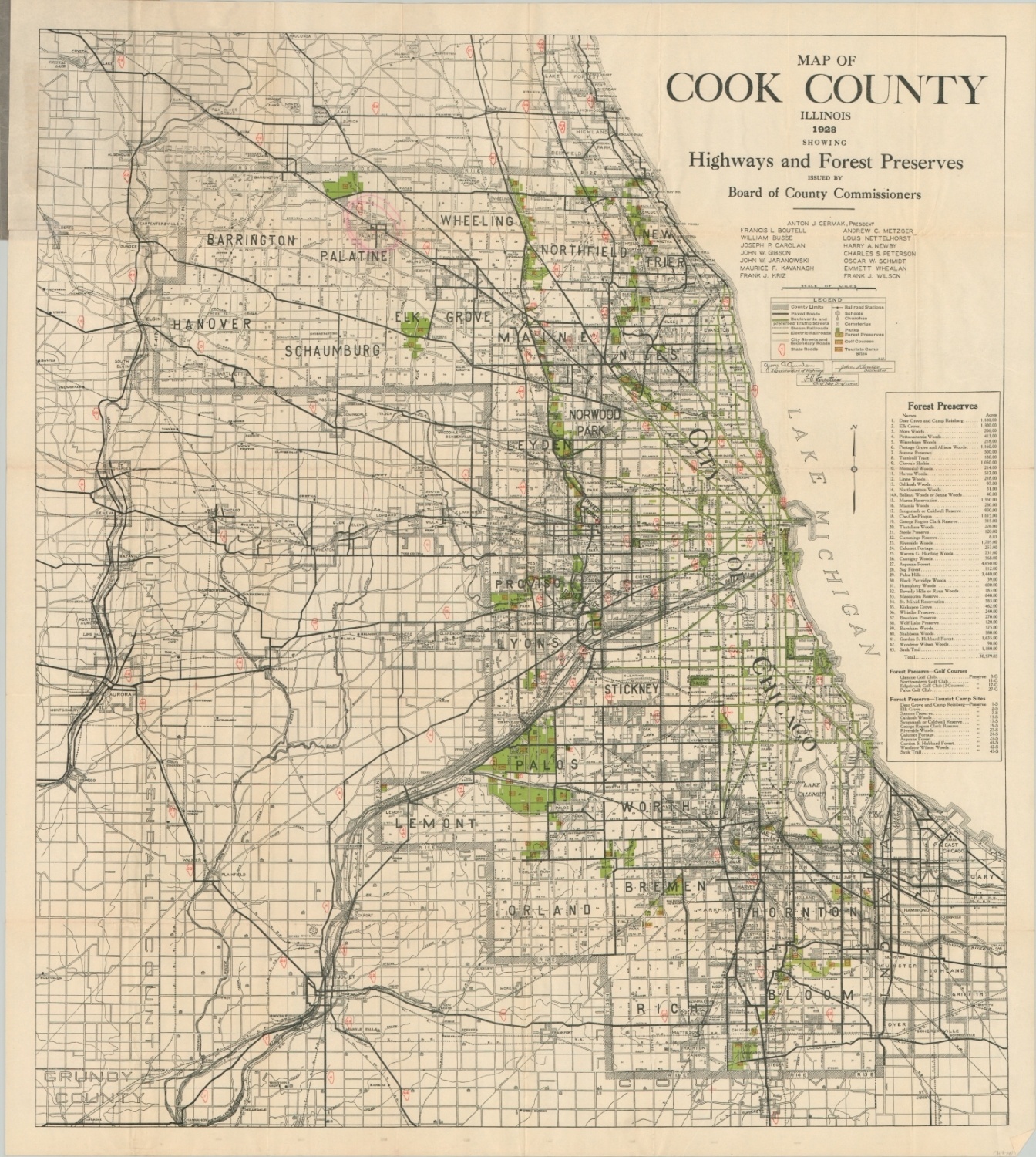 Map of Cook County Illinois - Curtis Wright Maps