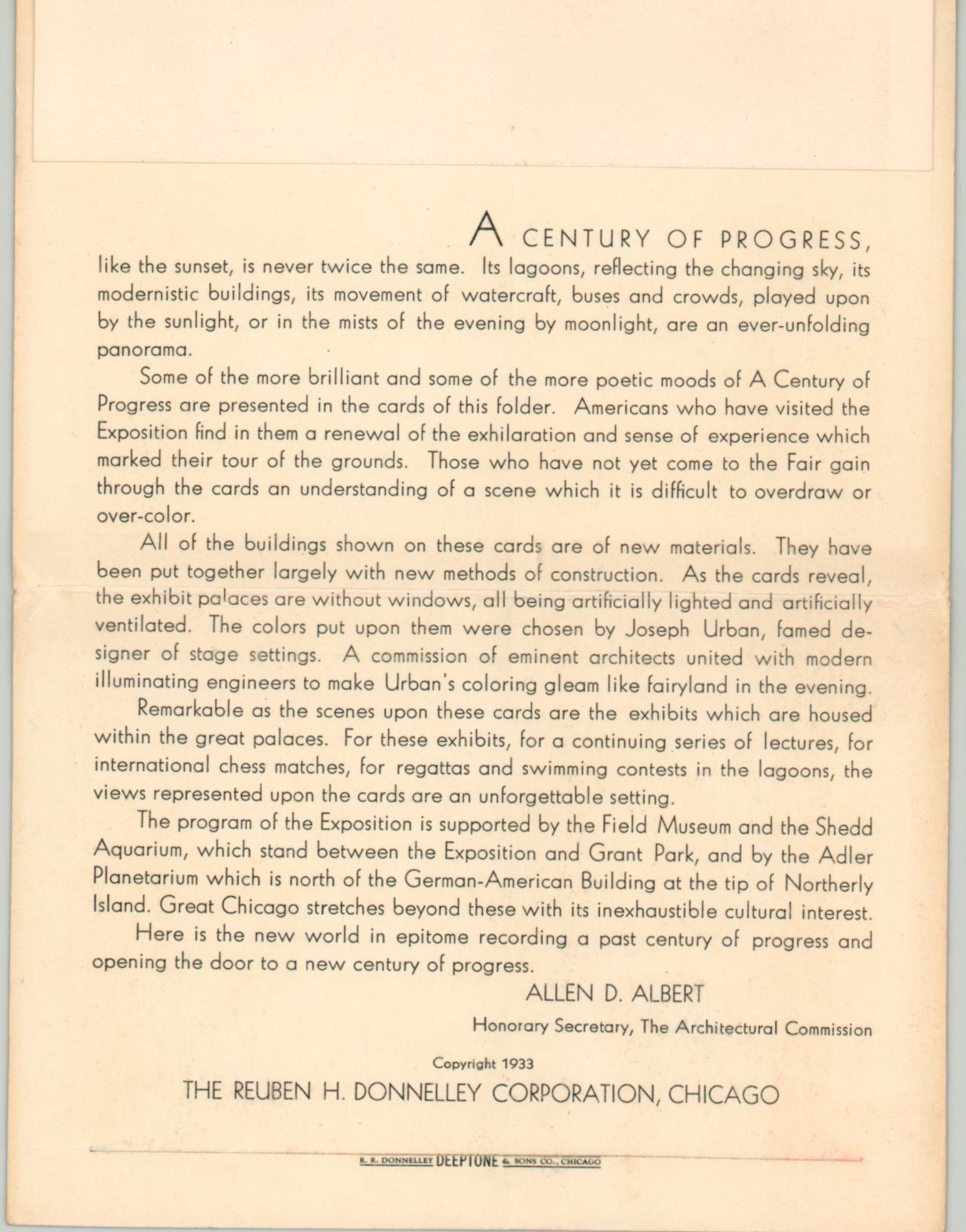 Official View Book A Century of Progress Exposition Chicago 1933 ...