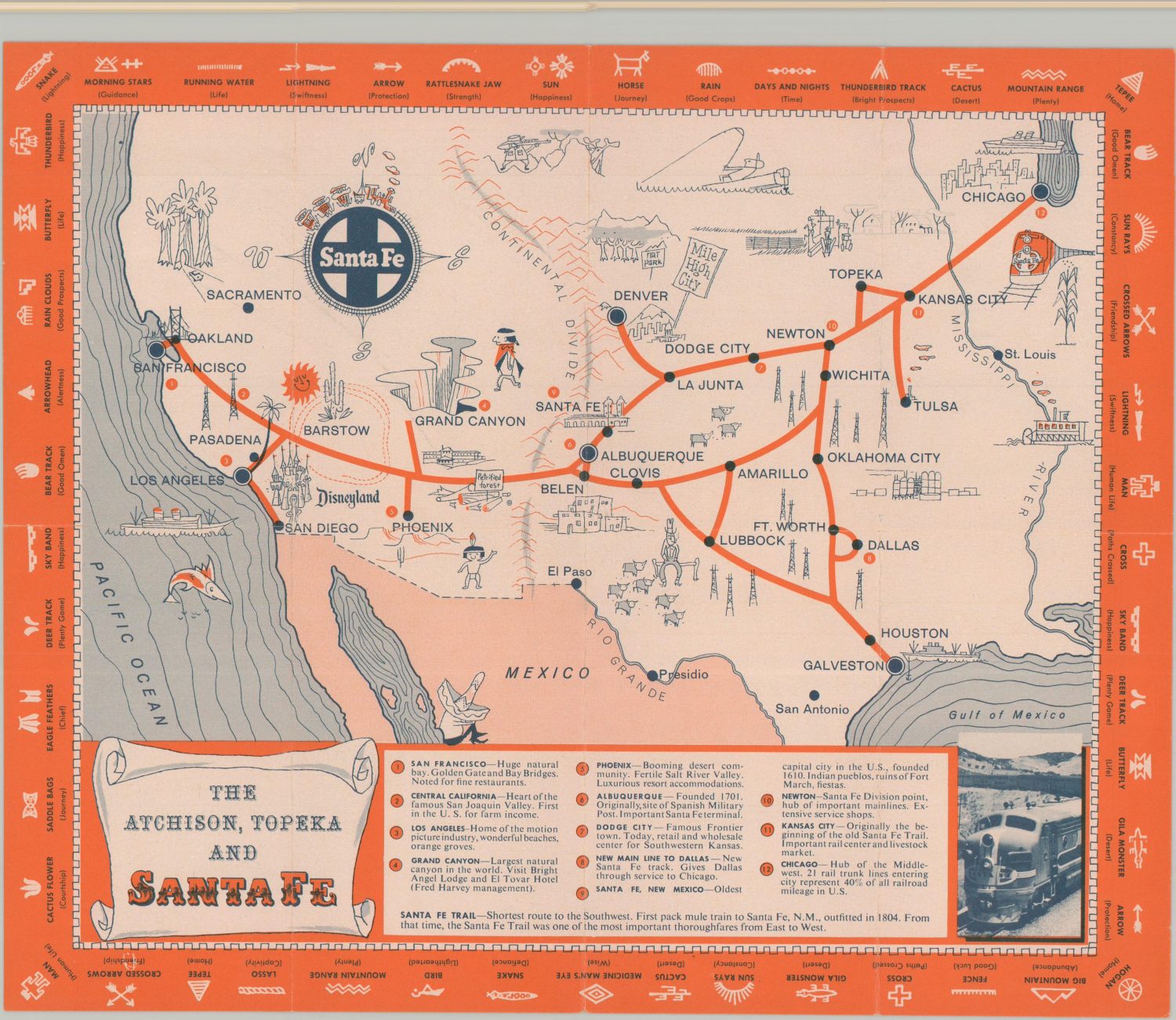Santa Fe and Disneyland Railroad [Title on Verso] - Curtis Wright Maps