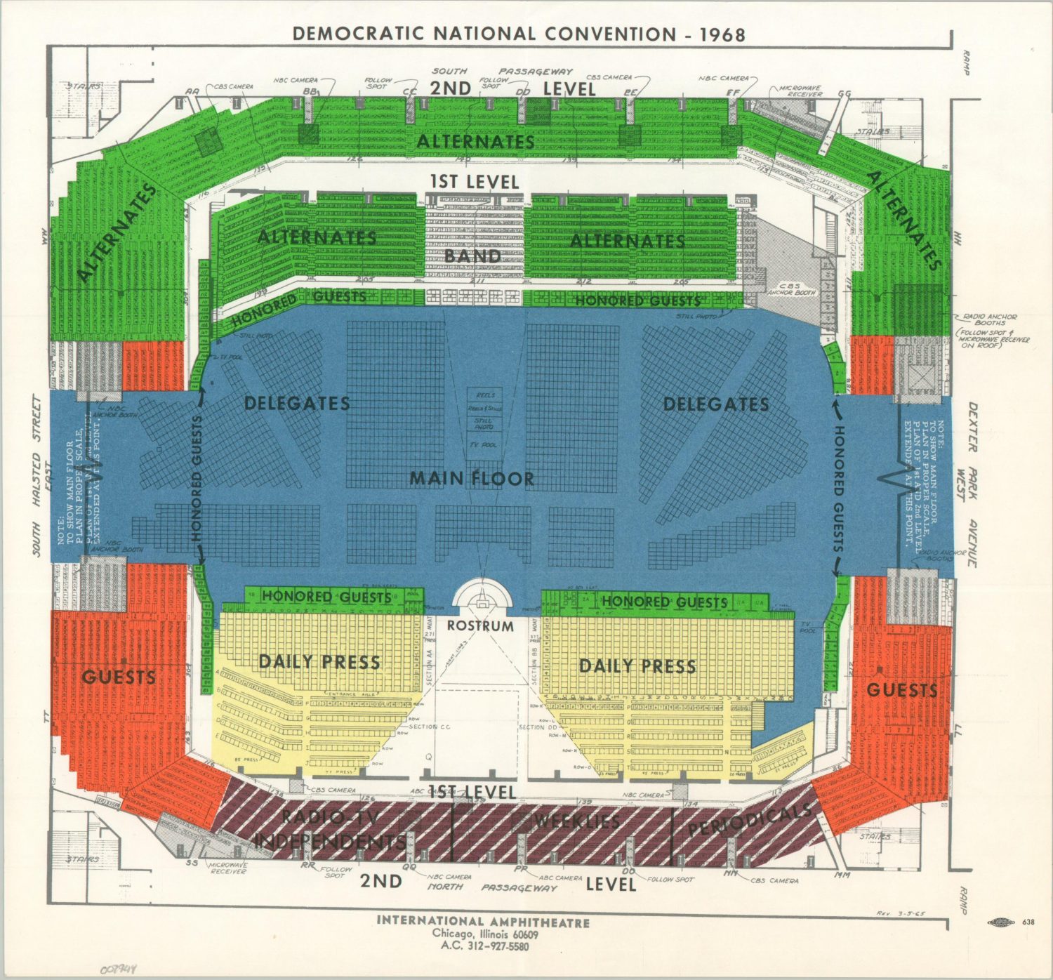 Democratic National Convention - 1968 - Curtis Wright Maps